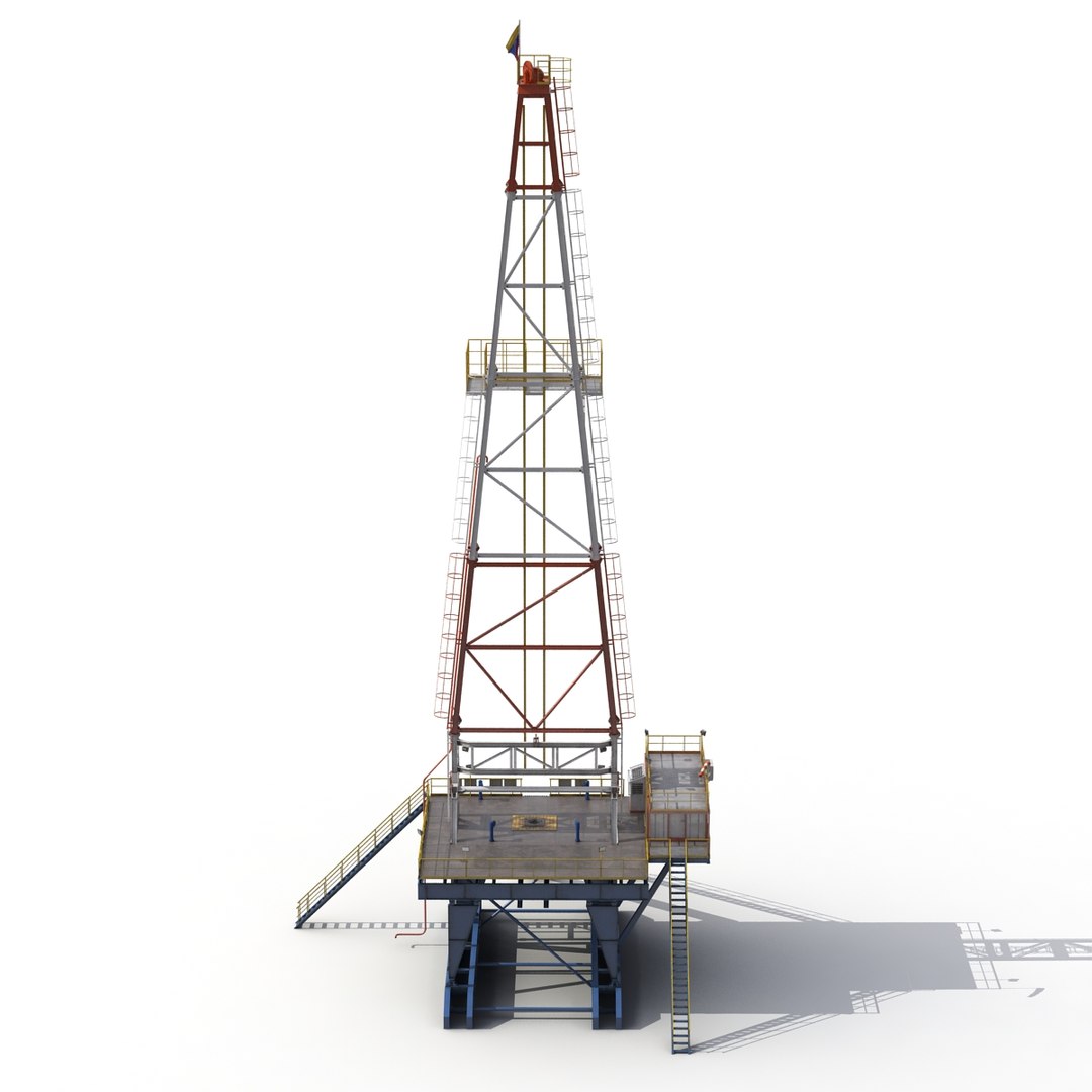 fracking gas platform 2 3d max