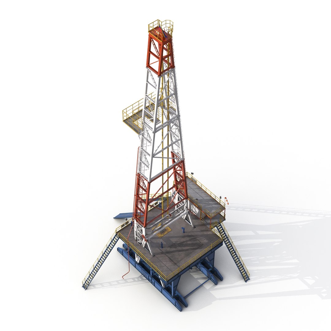 fracking gas platform 2 3d max