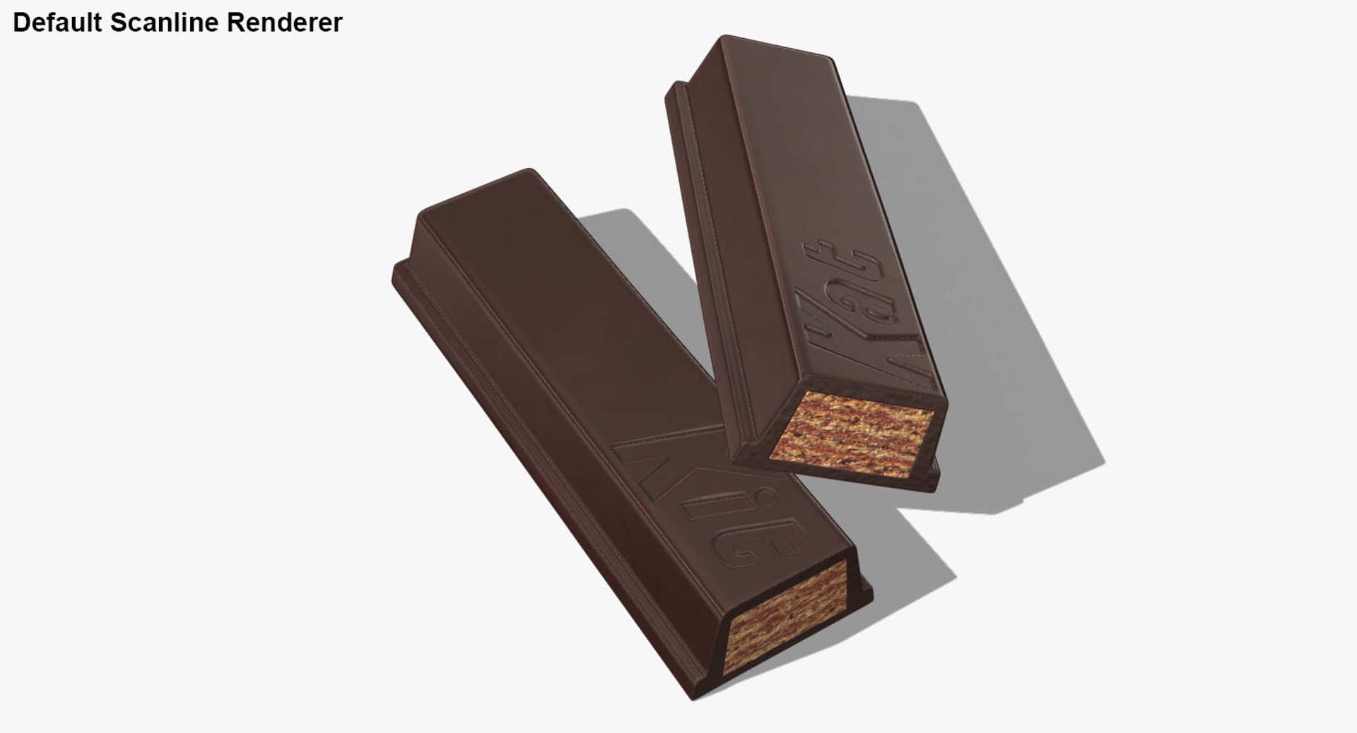 3d Model Realistic Broken Kit Kat