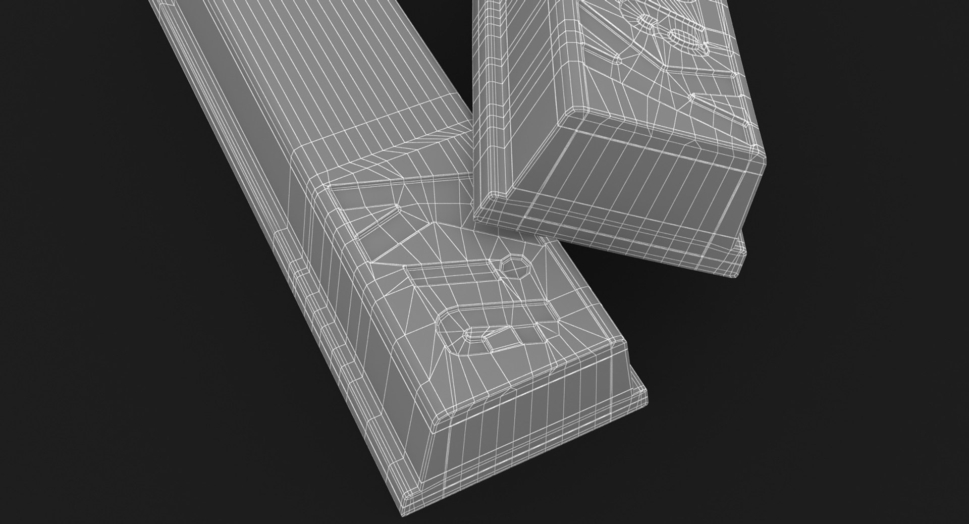 3d Model Realistic Broken Kit Kat