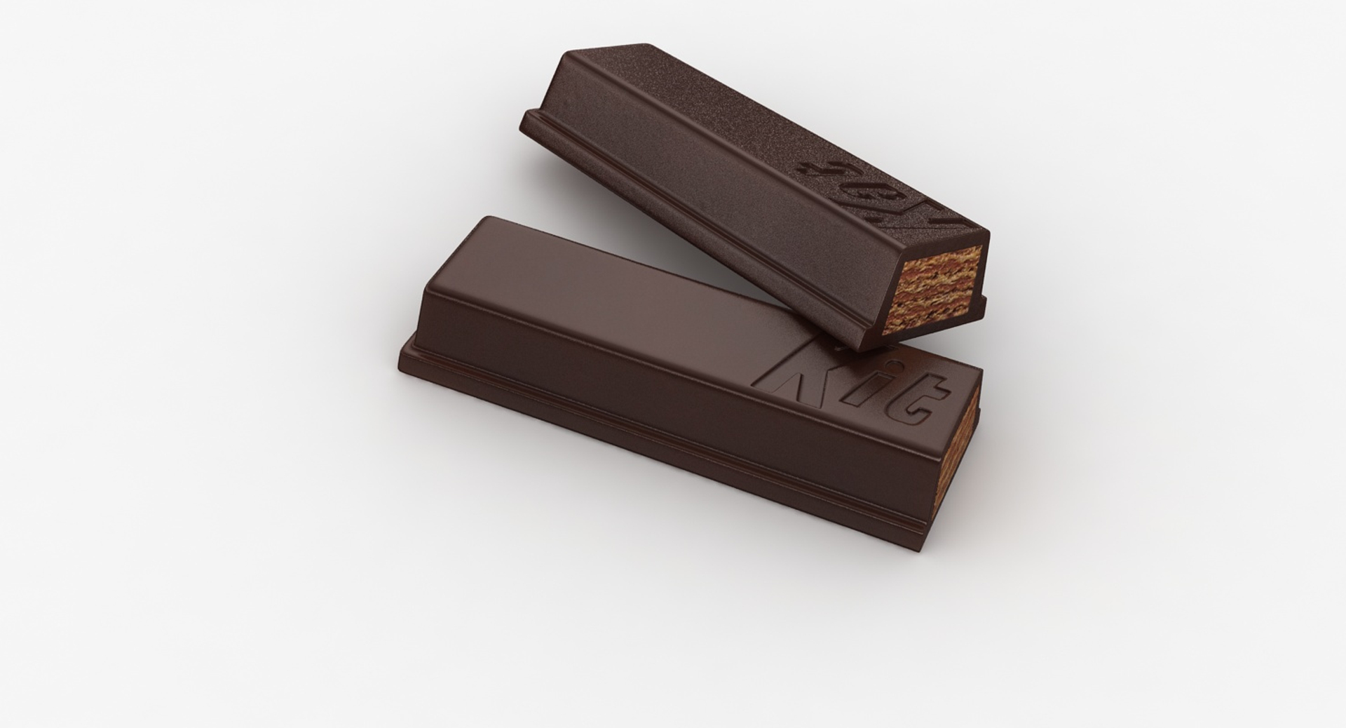 3d Model Realistic Broken Kit Kat