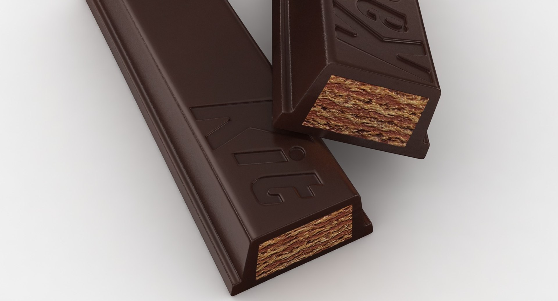 3d Model Realistic Broken Kit Kat