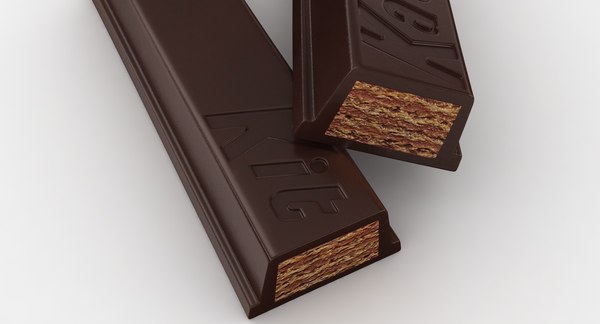 3d model realistic broken kit kat