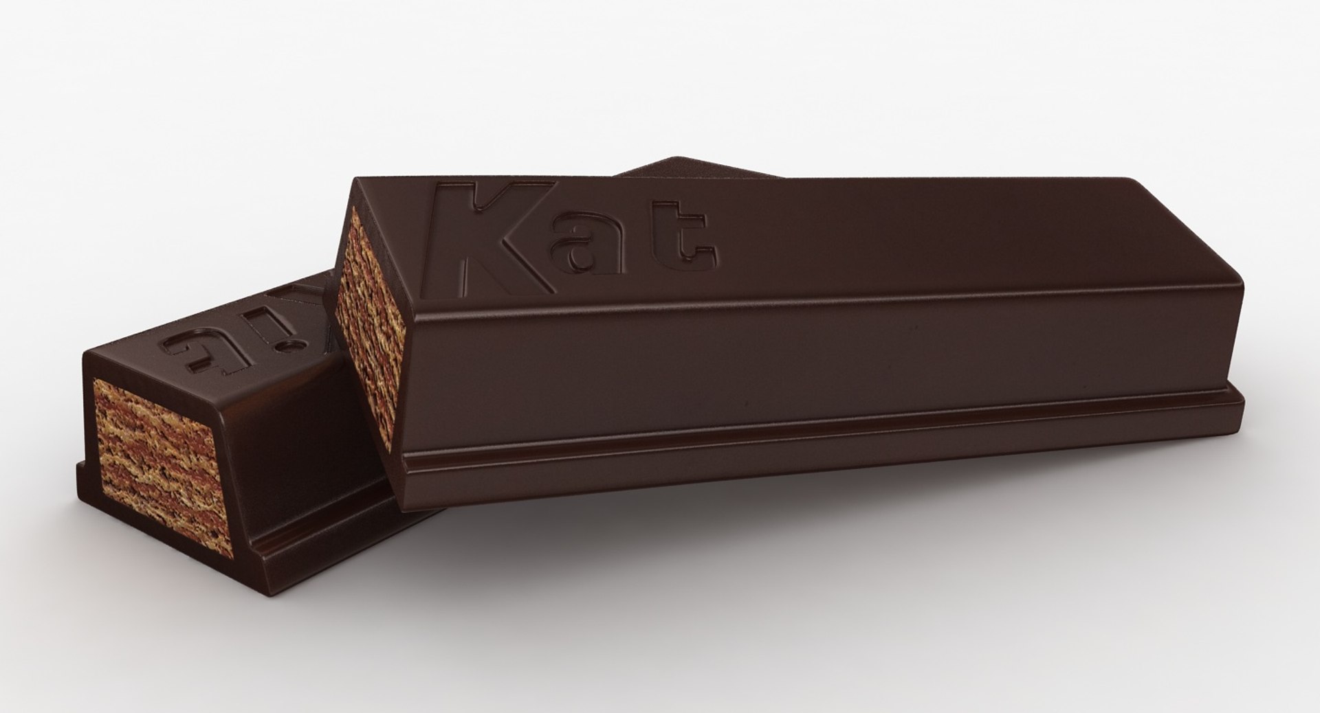 3d Model Realistic Broken Kit Kat