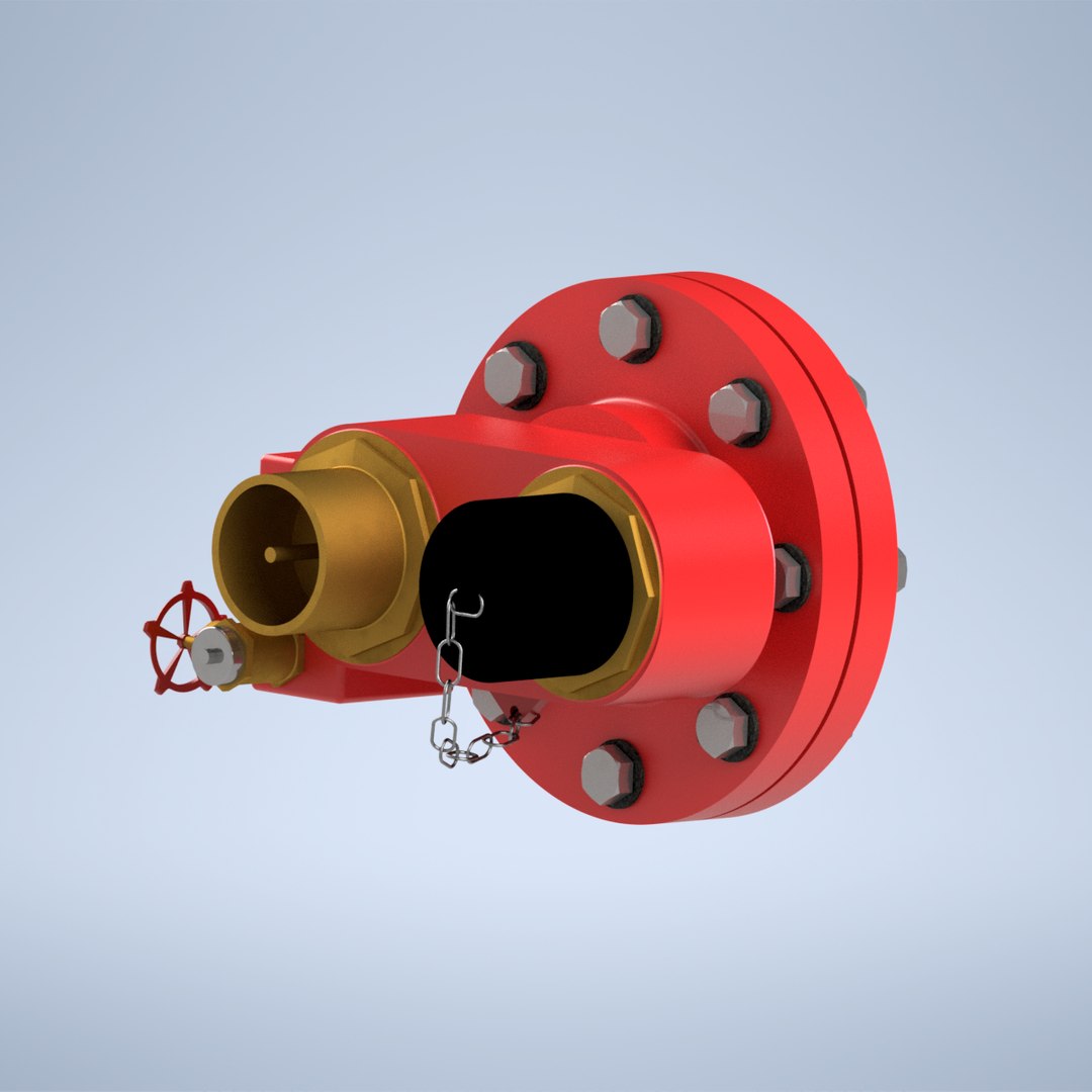 2 Way Breeching Inlet 3D Model - TurboSquid 1453634