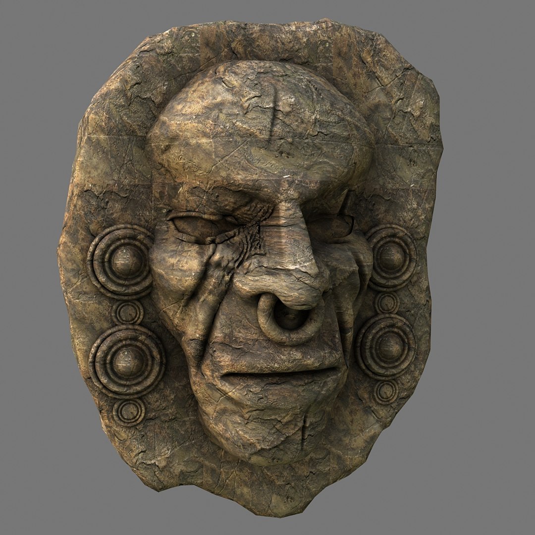 Stone Head 3d Model