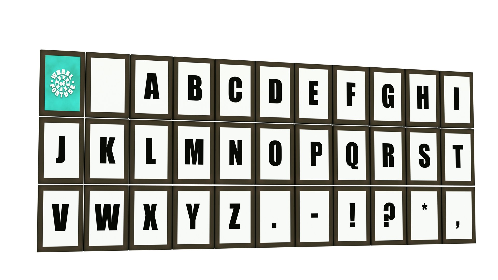 Wheel Of Fortune Letter Boxes - TV Game Show Studio Model - TurboSquid ...