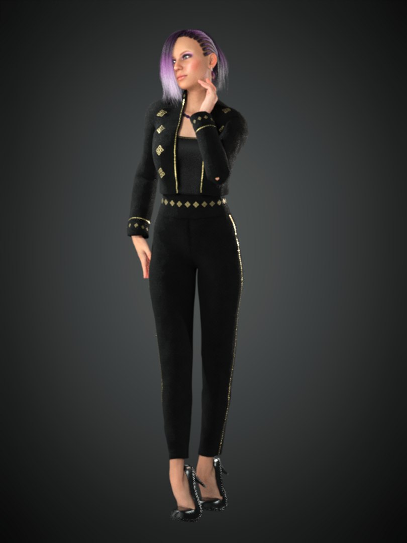 3D Realistic Rigged Girl Character model - TurboSquid 2142988