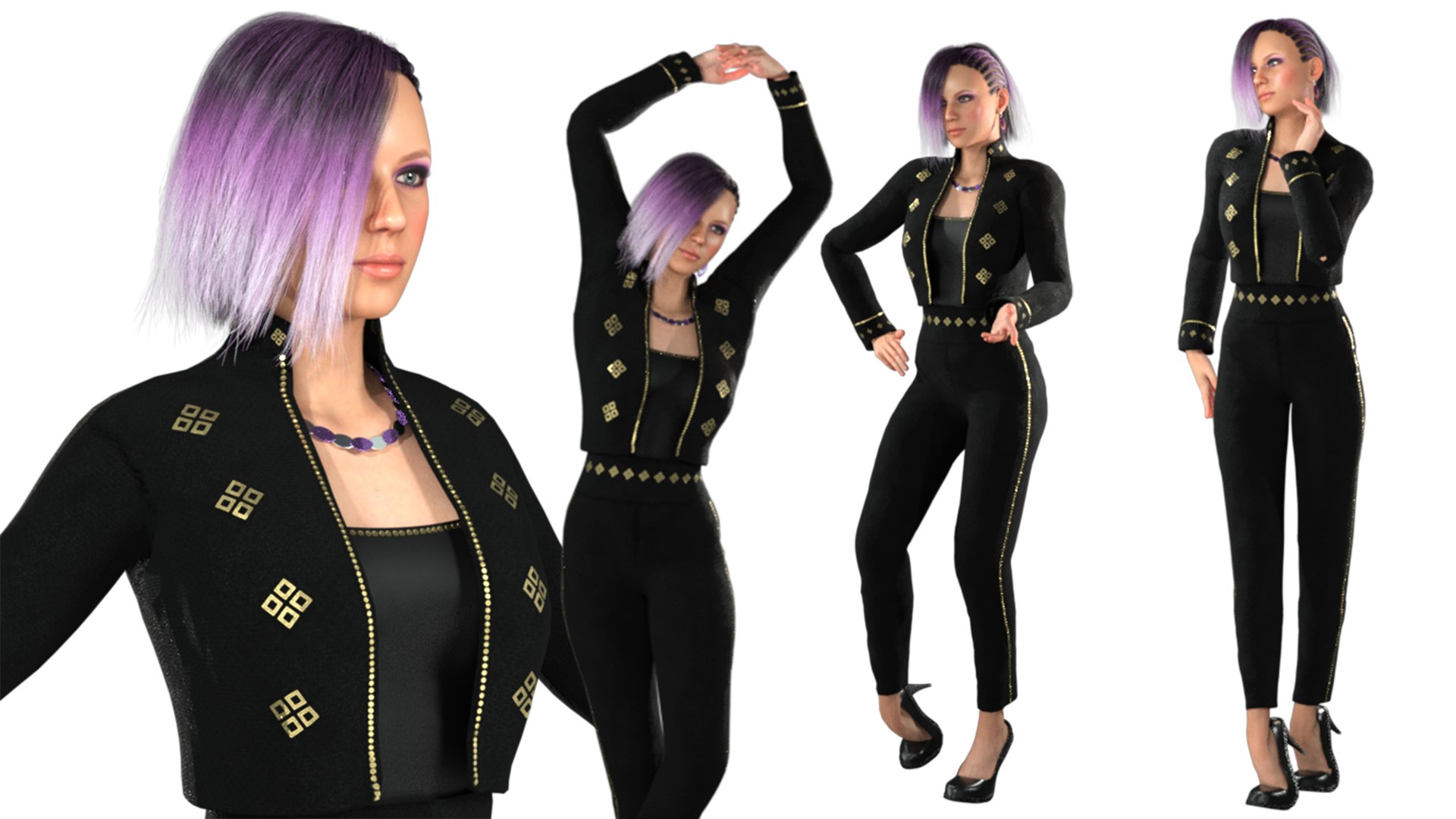 3D Realistic Rigged Girl Character 3D Model model - TurboSquid 2142988