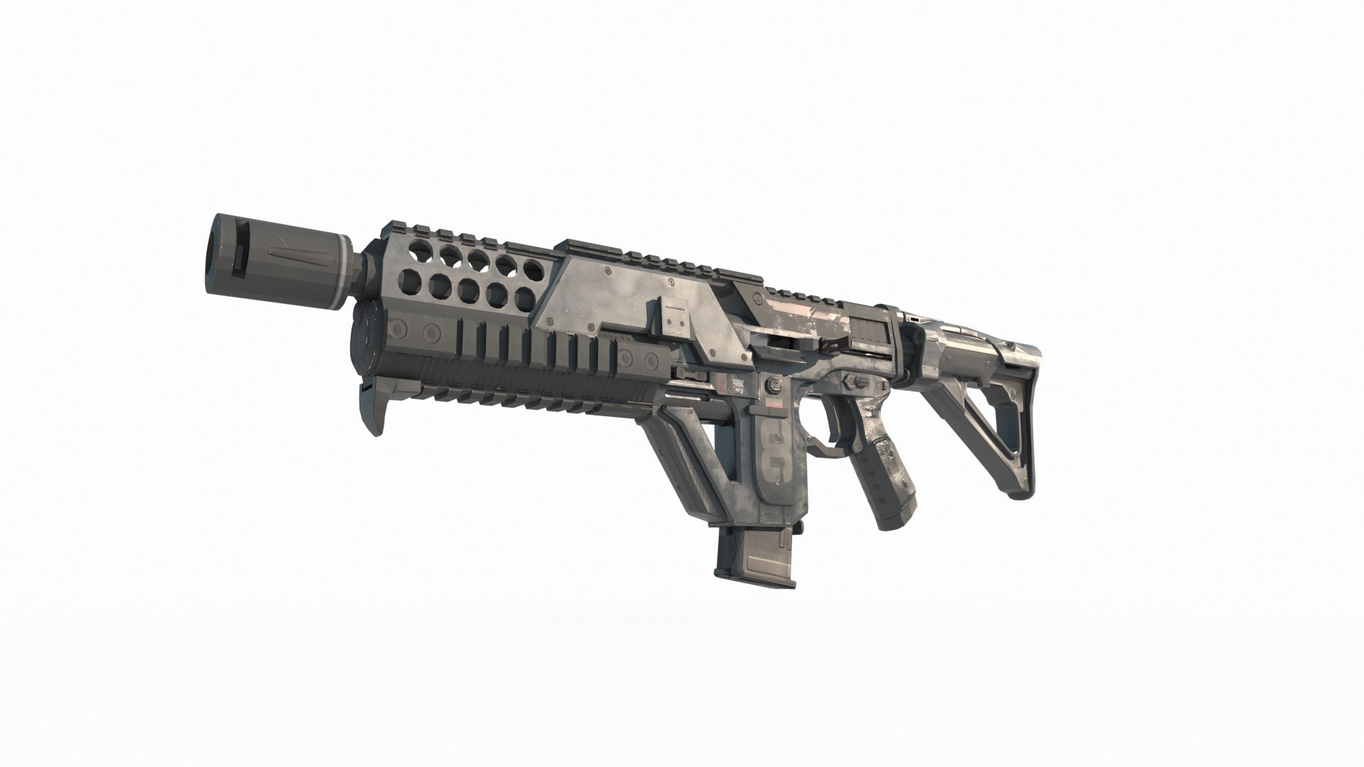 3D Science Fiction Machine Submachine Gun Model - TurboSquid 2296423