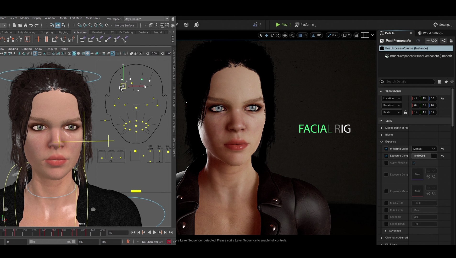 Unreal Engine 5 Maya Rigged Woman With Facial Blendshapes 3D - TurboSquid 1835645