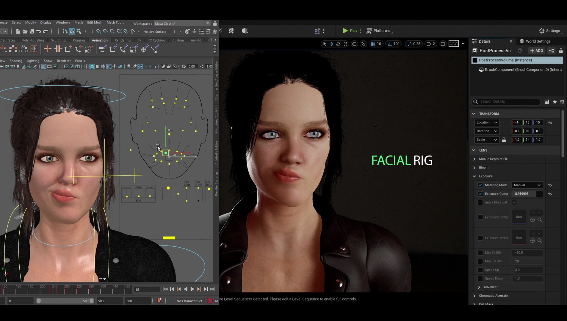Unreal Engine 5 Maya Rigged Woman With Facial Blendshapes 3D ...
