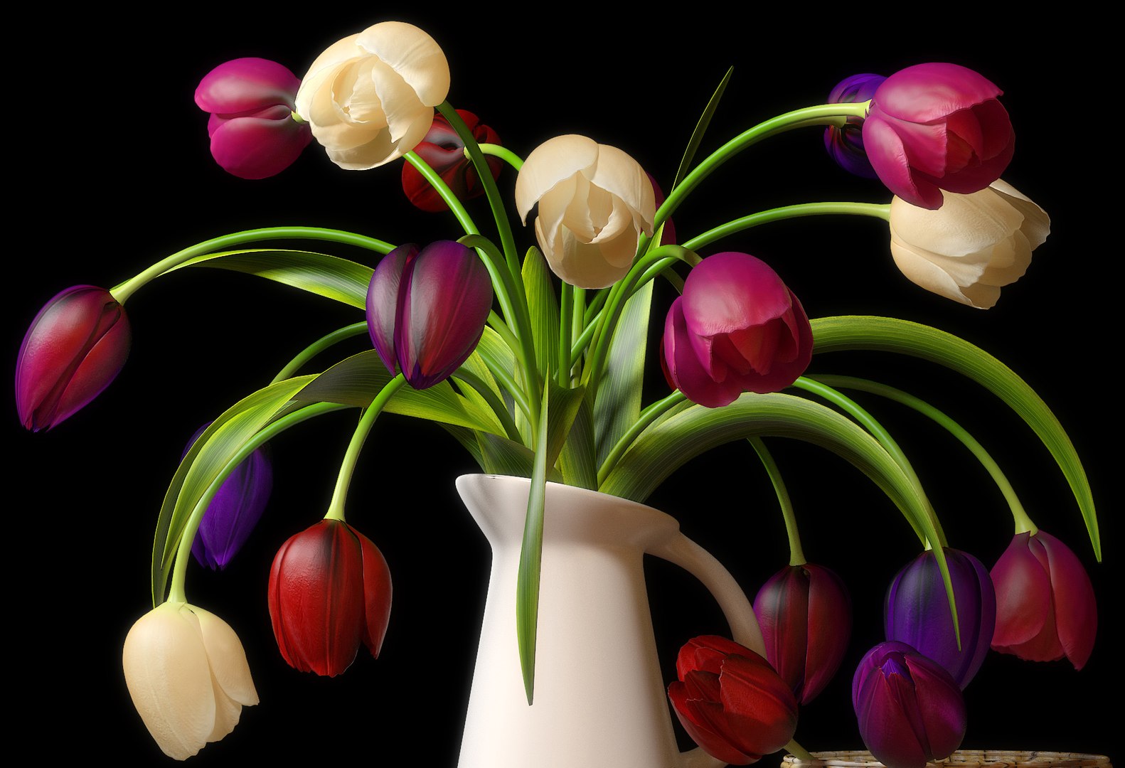 tulip flowers 3d model