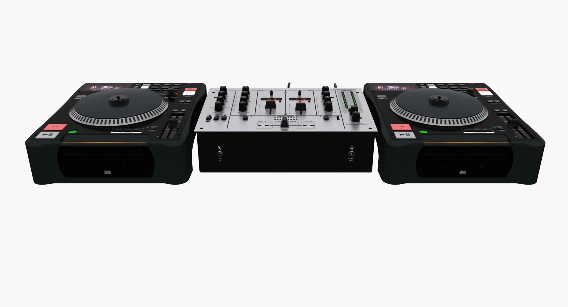 Dj Cd Turntable Mixer 3d Max
