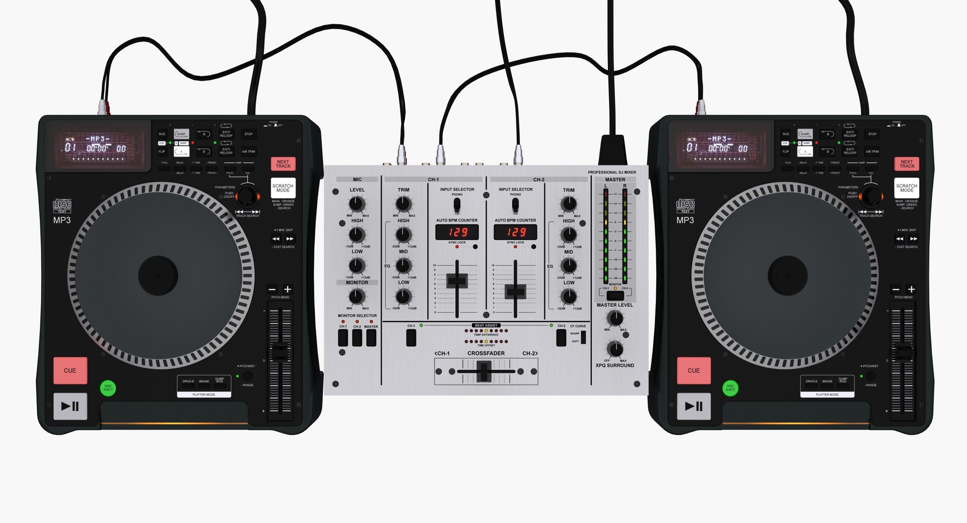 Dj Cd Turntable Mixer 3d Max
