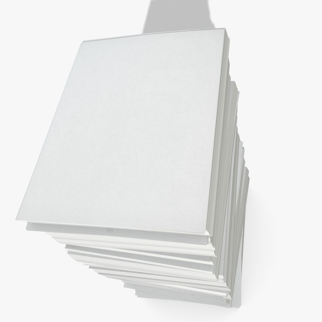 3d Stack Papers Model