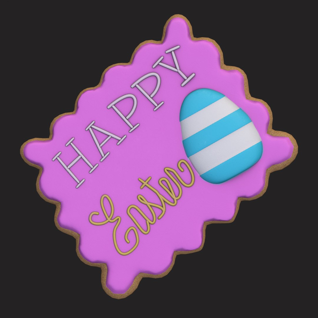 3D Happy Easter Cookies Model - TurboSquid 1884009