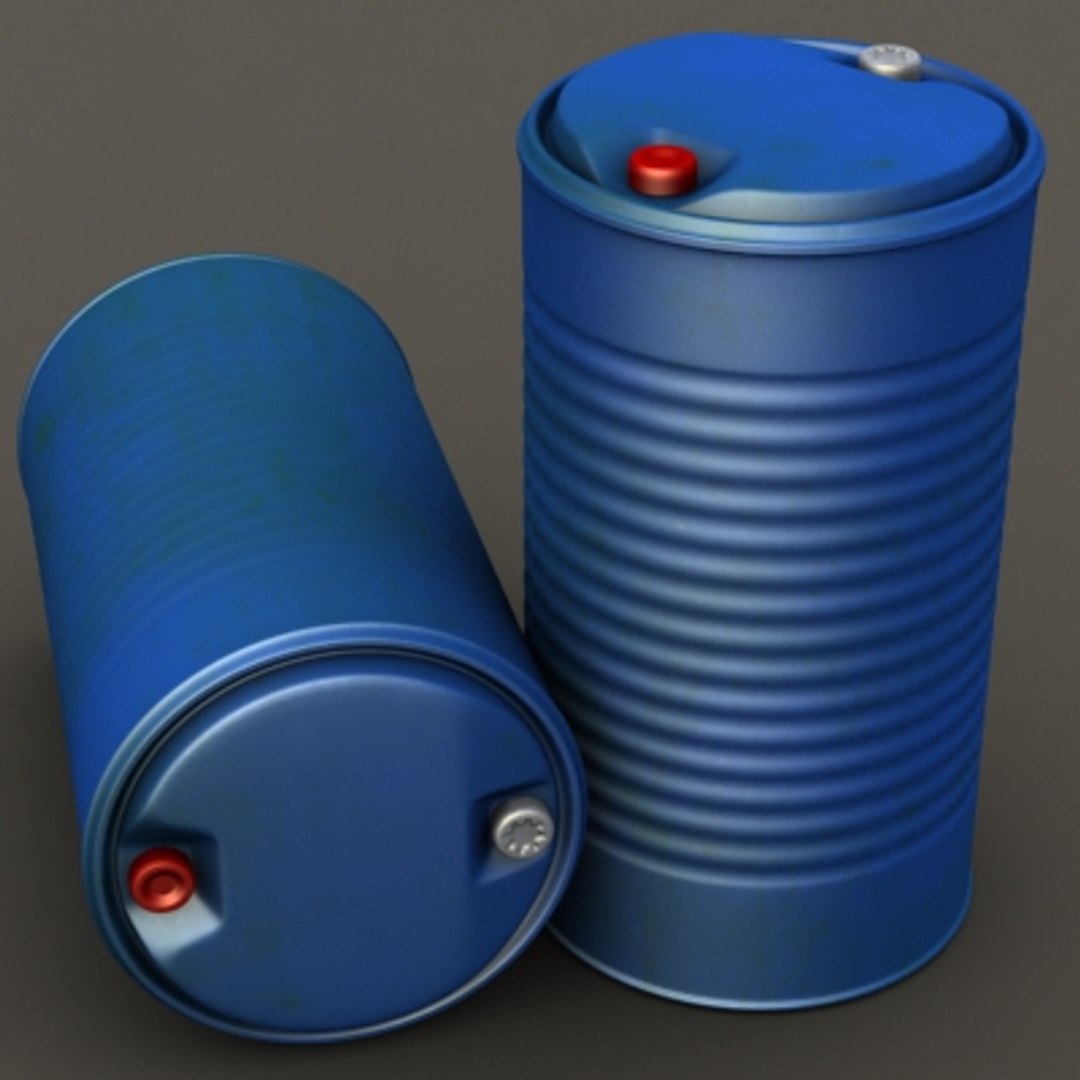 3d model of plastic barrel 01