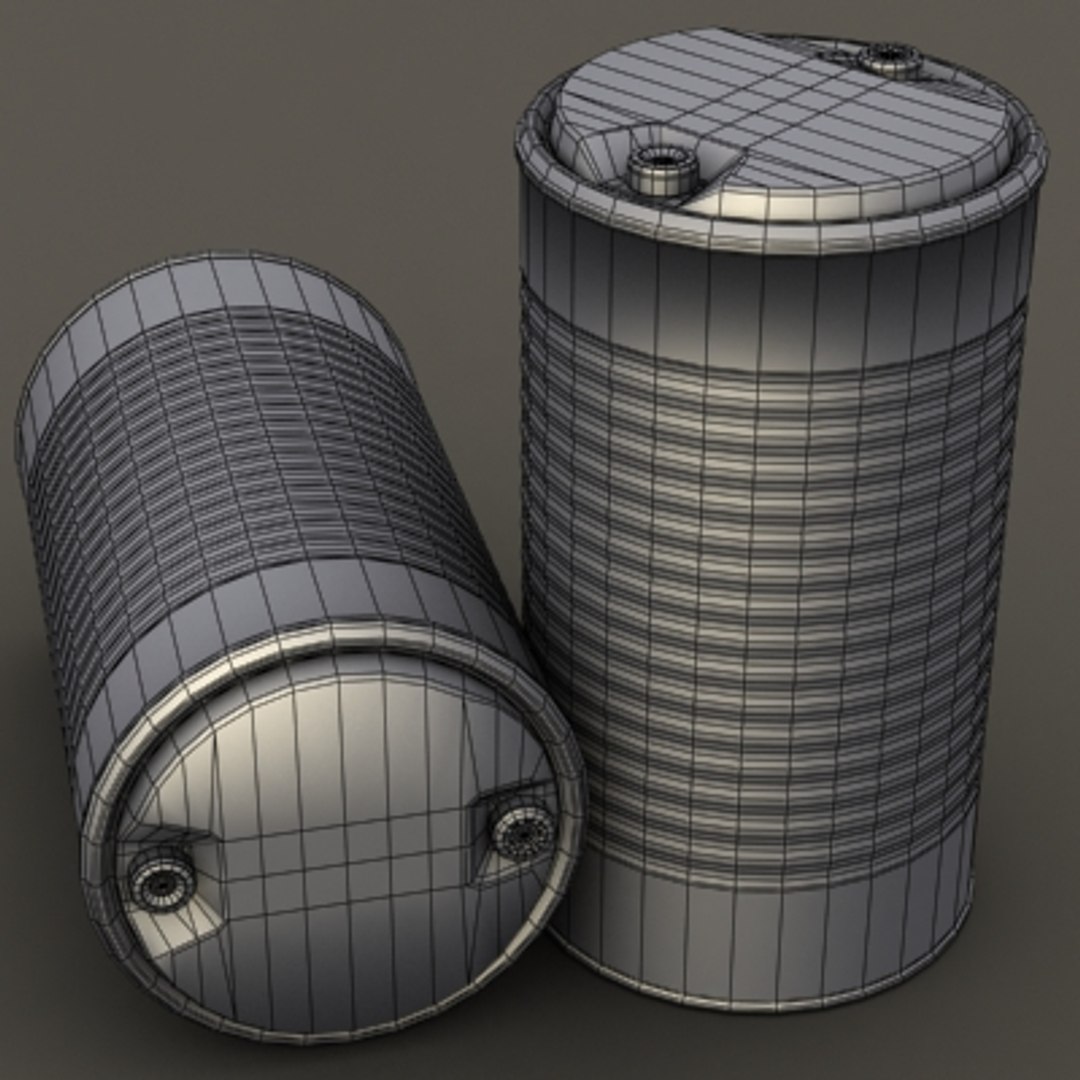 3d model of plastic barrel 01