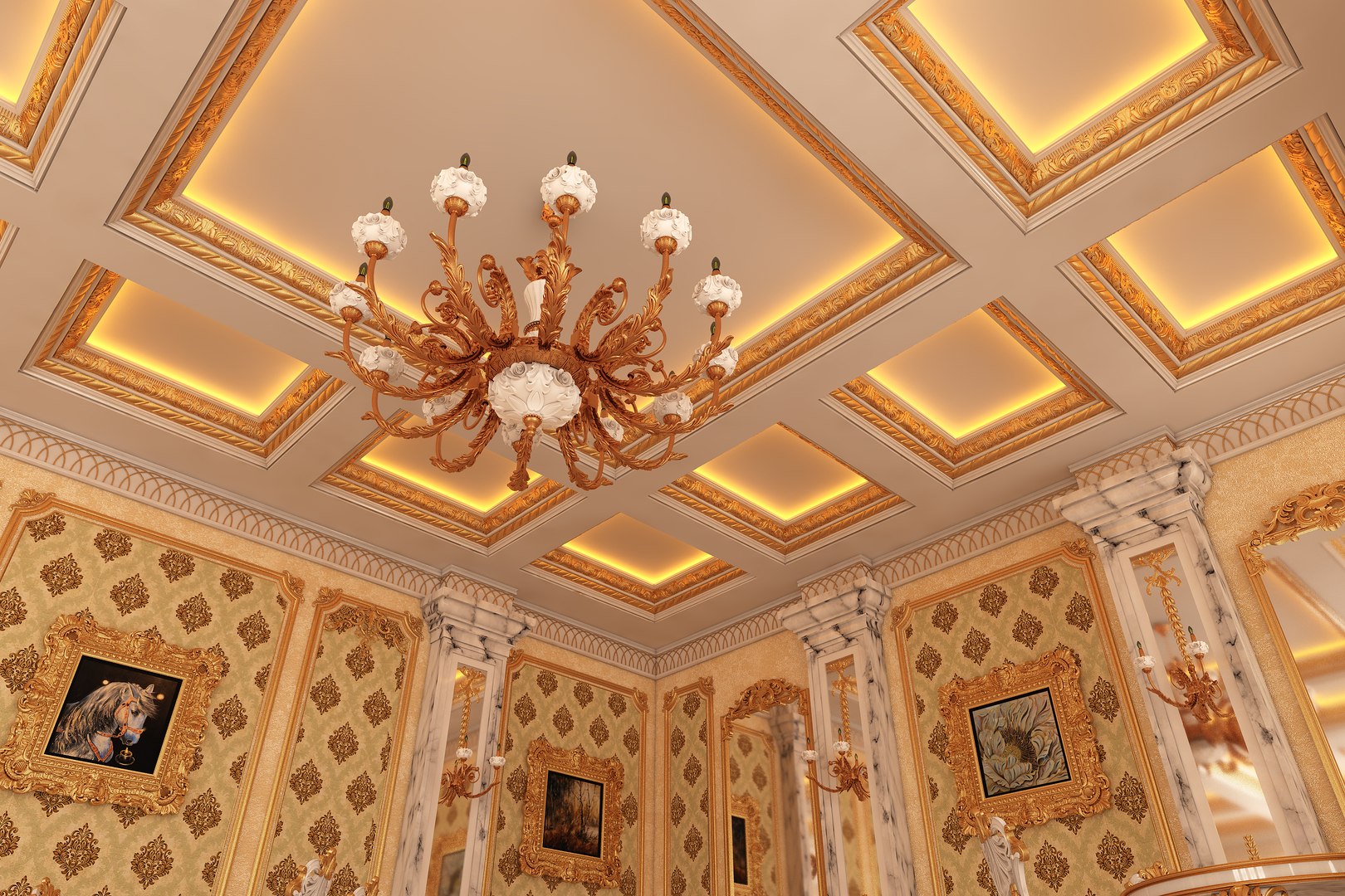 3D Classic Restaurant Interior Design White - TurboSquid 1829331