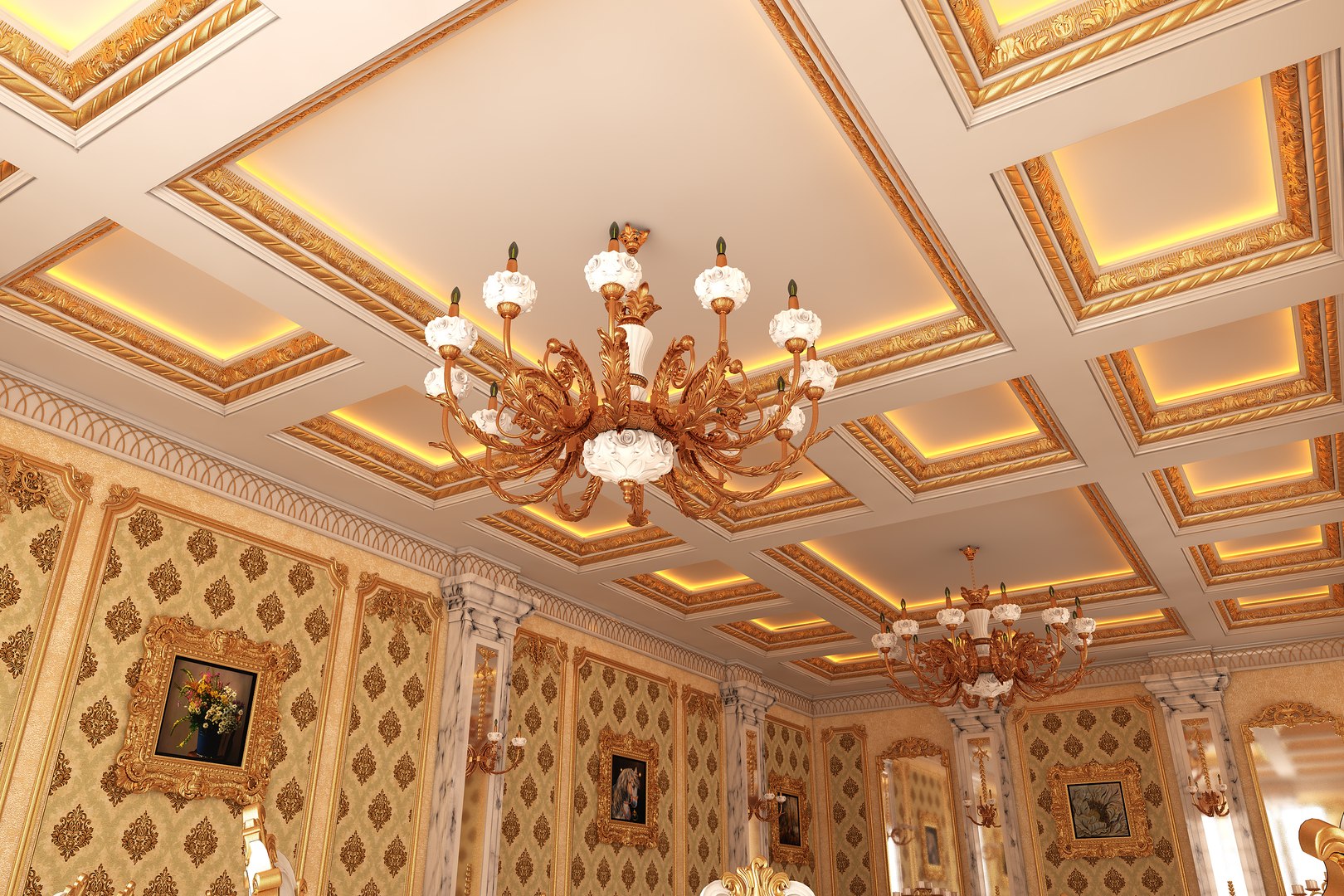 3D Classic Restaurant Interior Design White - TurboSquid 1829331