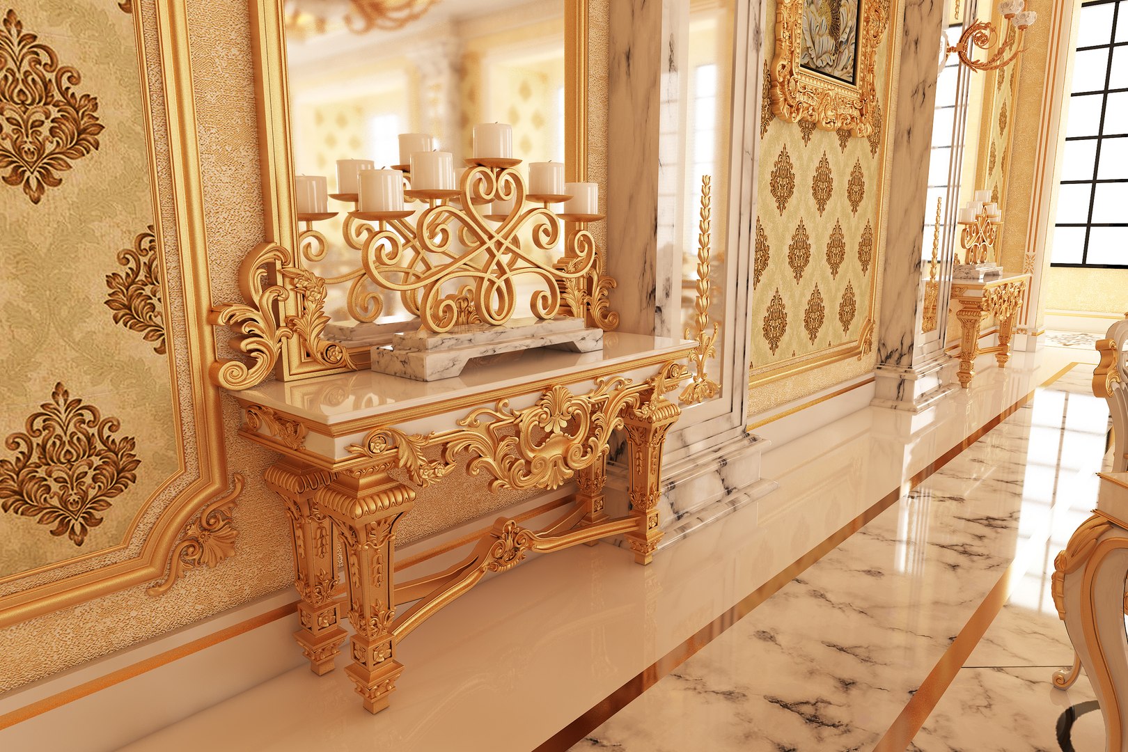 3D Classic Restaurant Interior Design White - TurboSquid 1829331