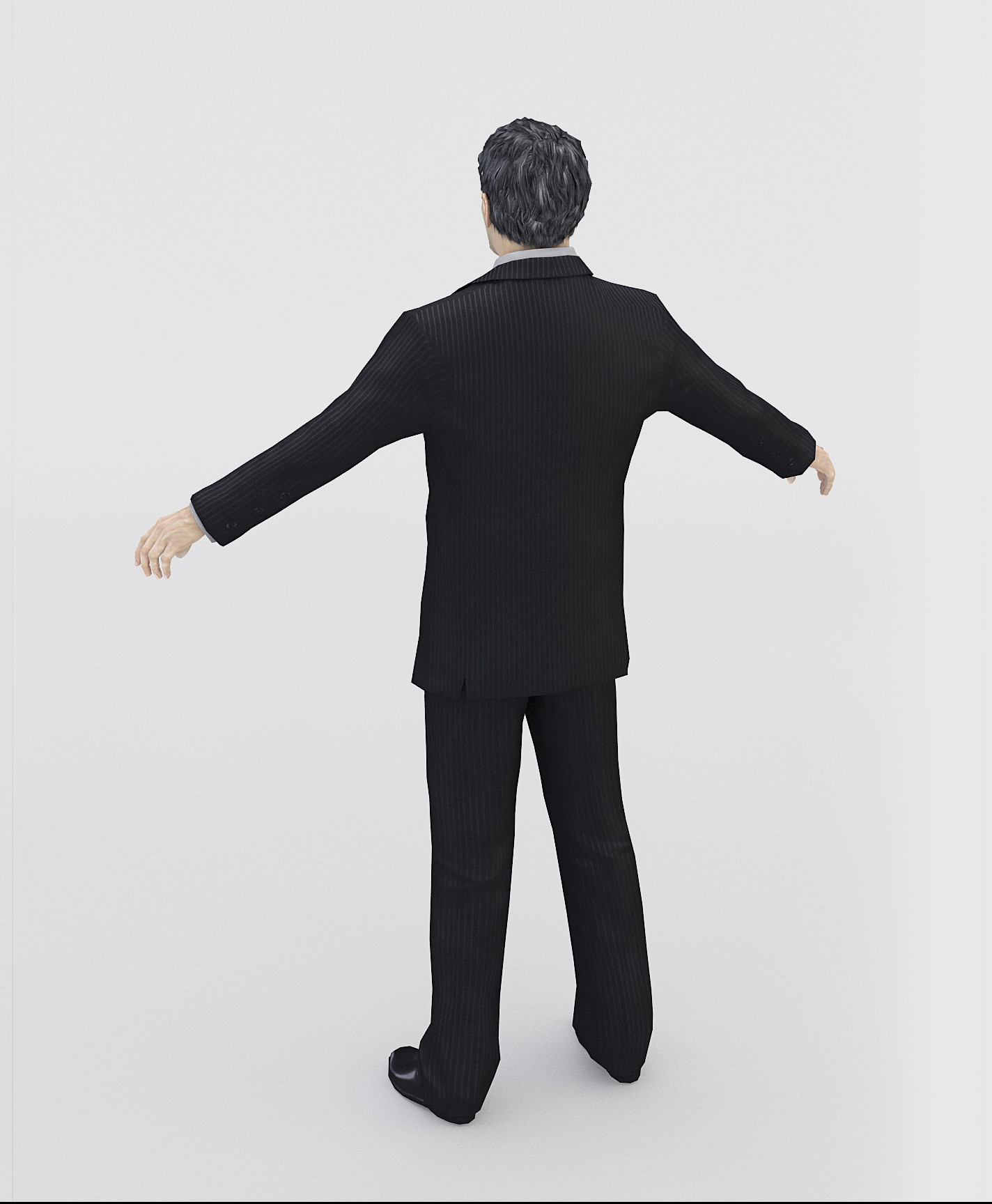 realistic man suit 3d model