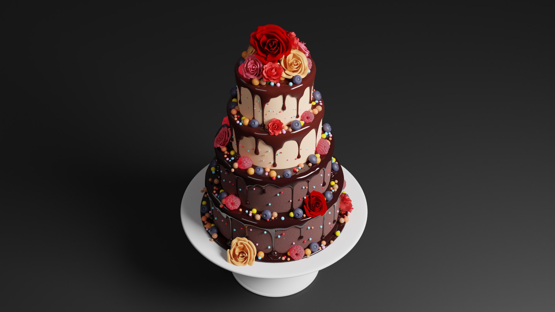3D Model Wedding Cake 3D Model - TurboSquid 2323959