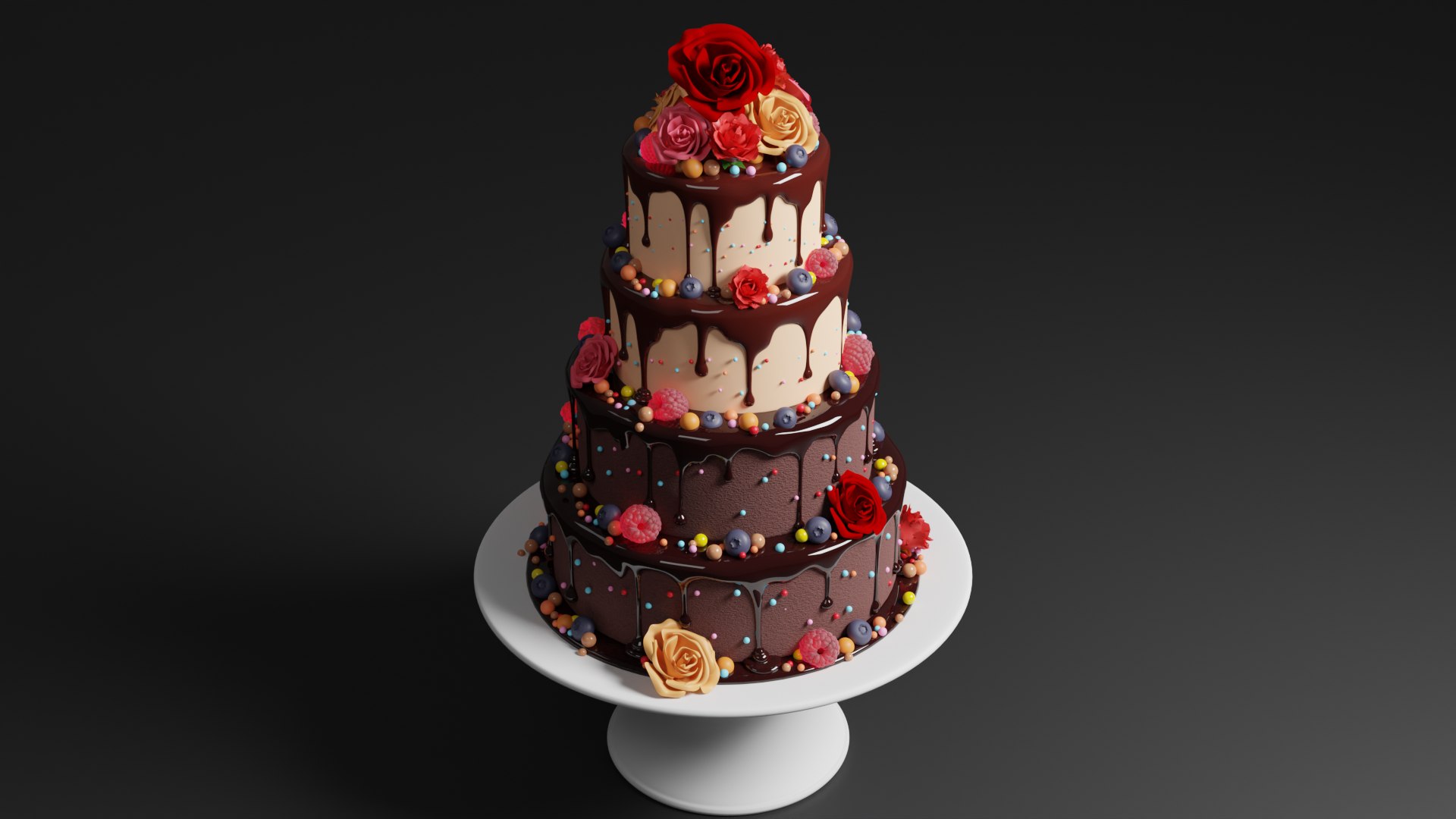 3D Model Wedding Cake 3D Model - TurboSquid 2323959