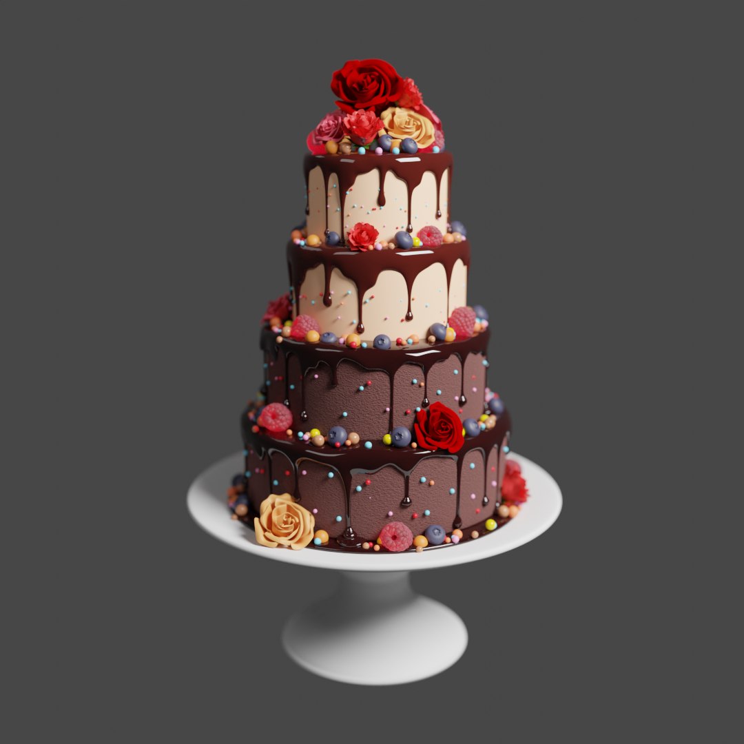 3D Model Wedding Cake 3D Model - TurboSquid 2323959