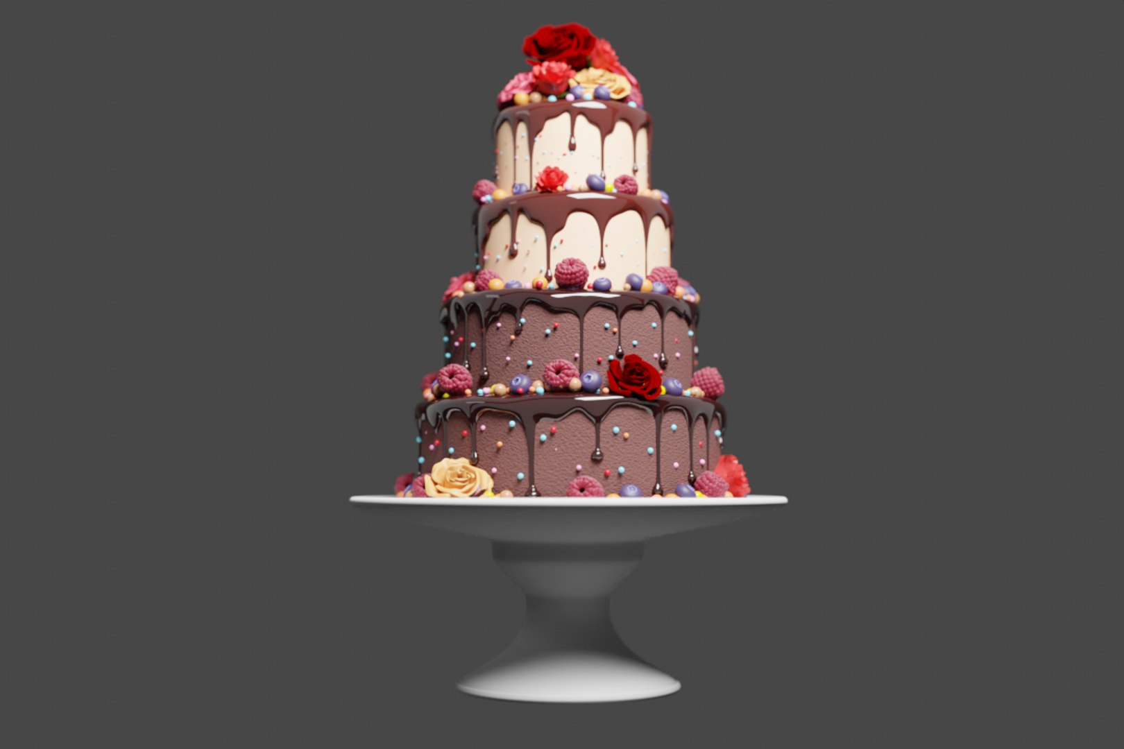 3D Model Wedding Cake 3D Model - TurboSquid 2323959