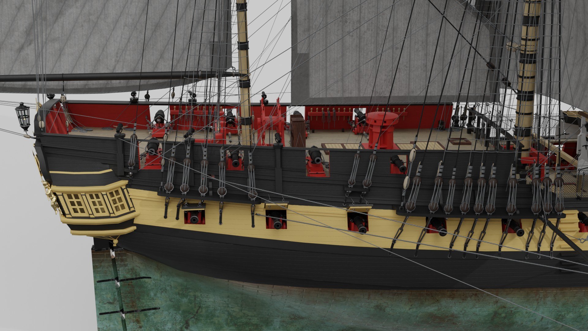 HMS Enterprize 1782 3D Model - TurboSquid 2443821