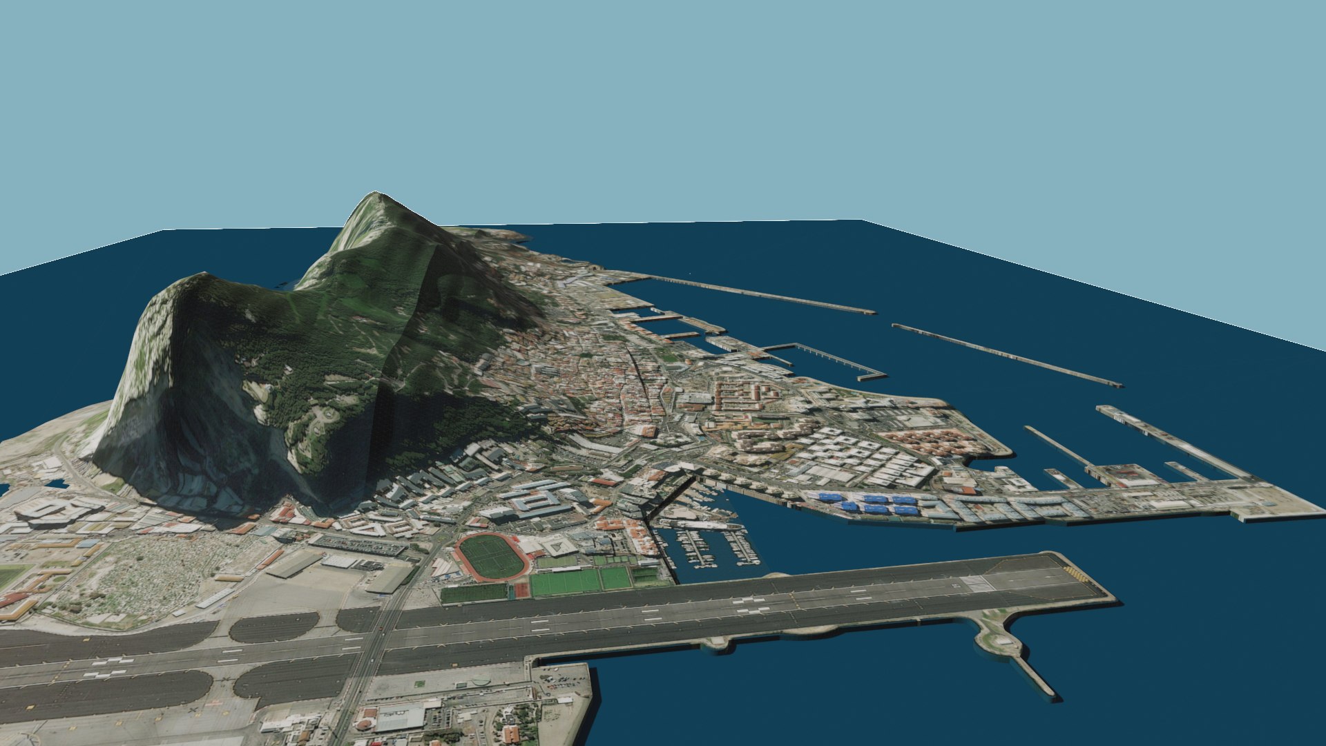 3D model simple gibraltar terrain - TurboSquid 1309670