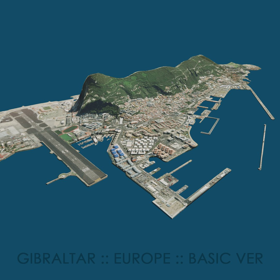3D model simple gibraltar terrain - TurboSquid 1309670