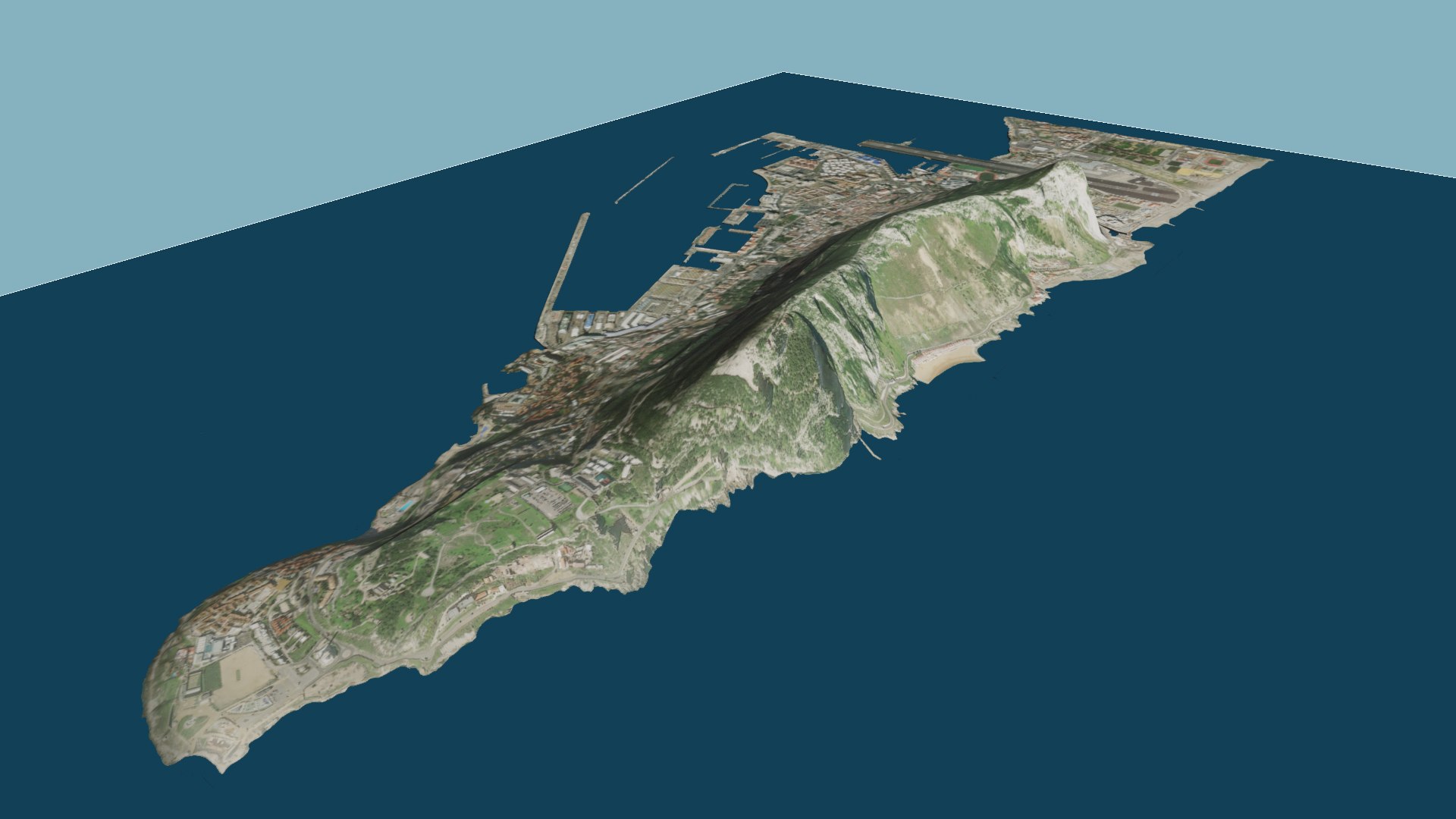 3D model simple gibraltar terrain - TurboSquid 1309670
