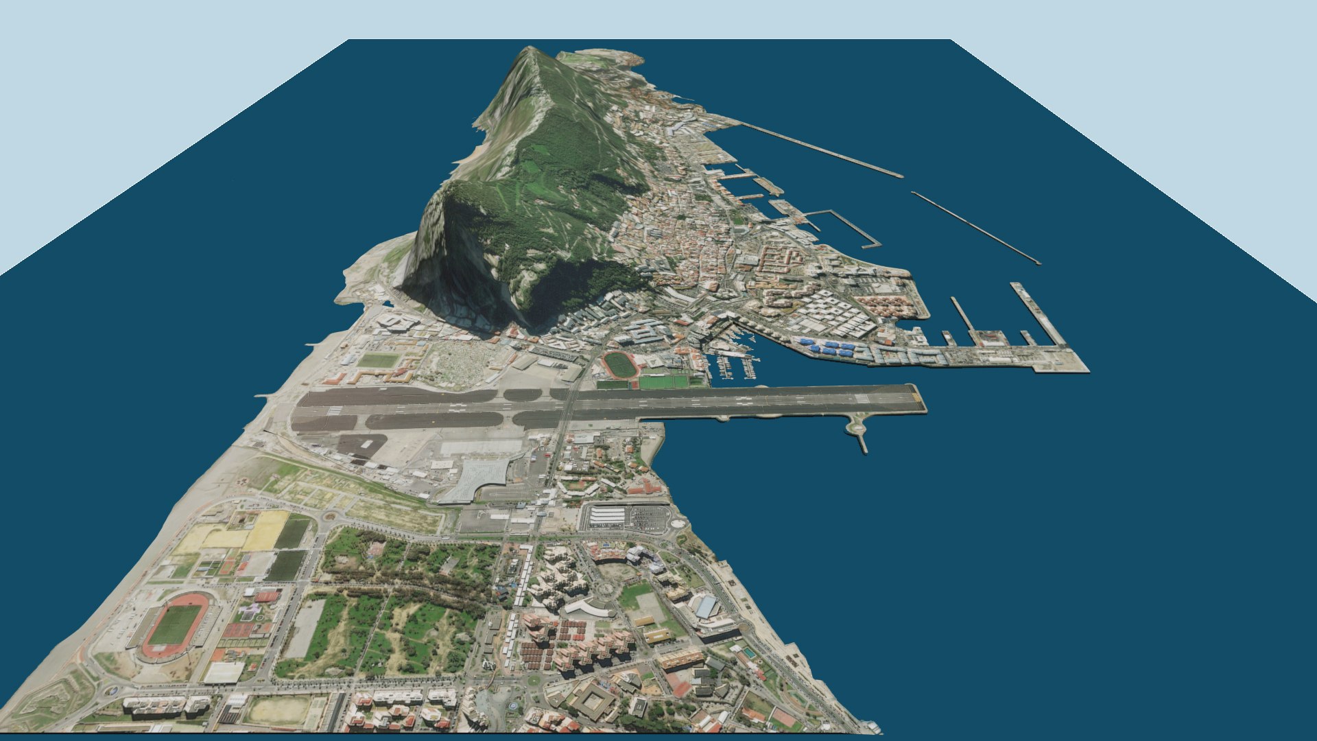 3D model simple gibraltar terrain - TurboSquid 1309670