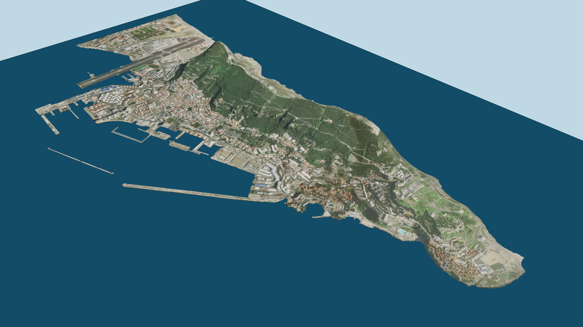 3D model simple gibraltar terrain - TurboSquid 1309670