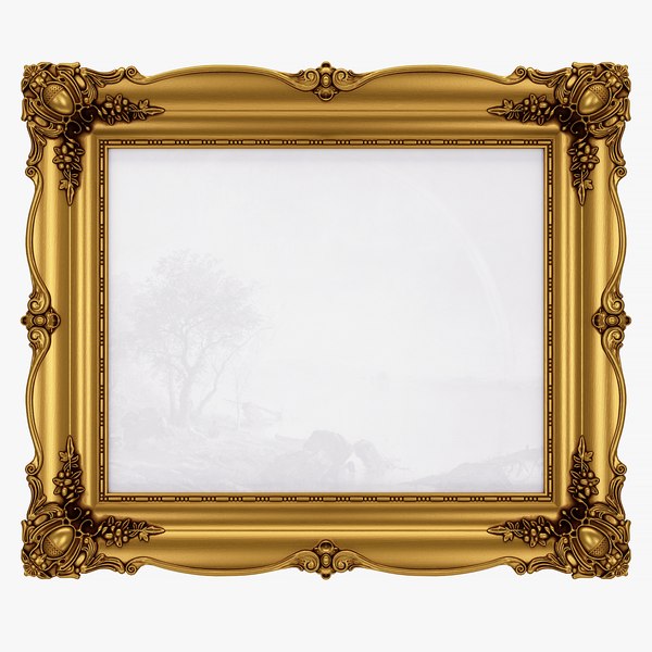 3ds max wall frame gold
