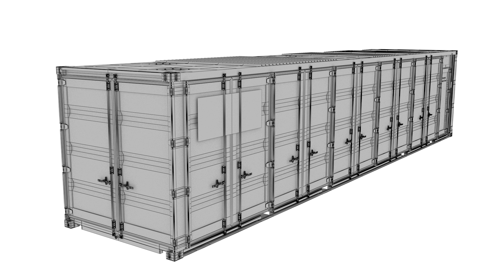 3D Model Industrial Safety Shipping Container With Side Doors ...