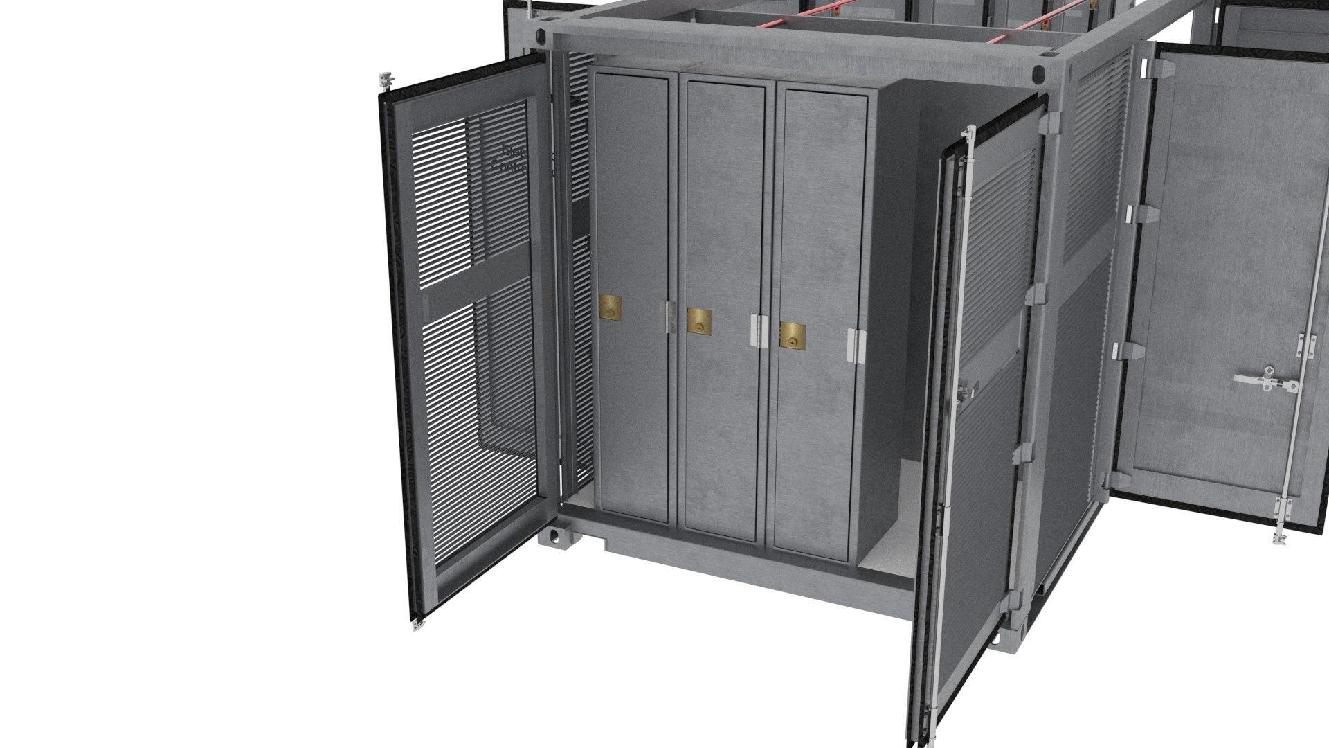 3D Model Industrial Safety Shipping Container With Side Doors ...