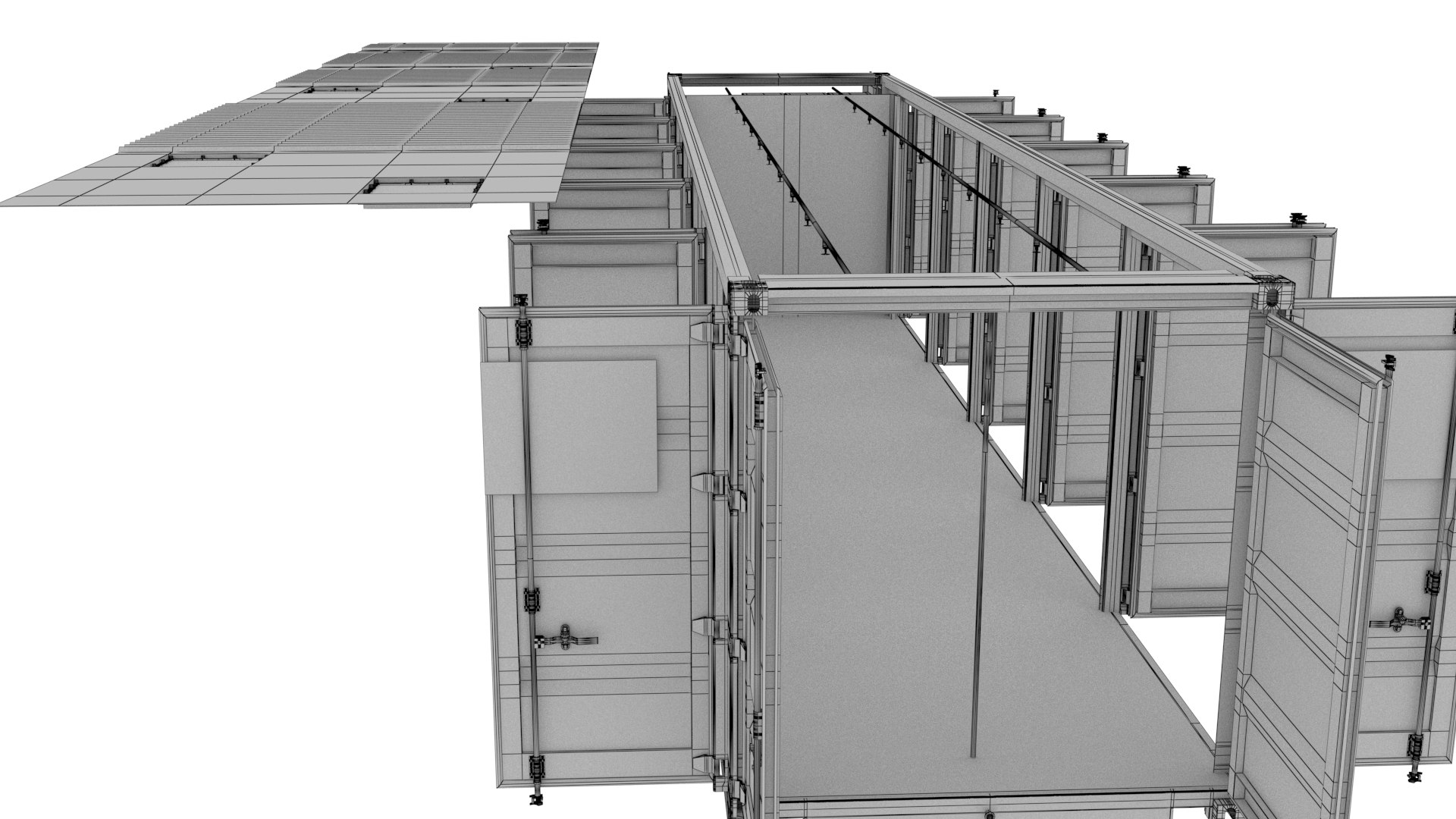 3D Model Industrial Safety Shipping Container With Side Doors ...