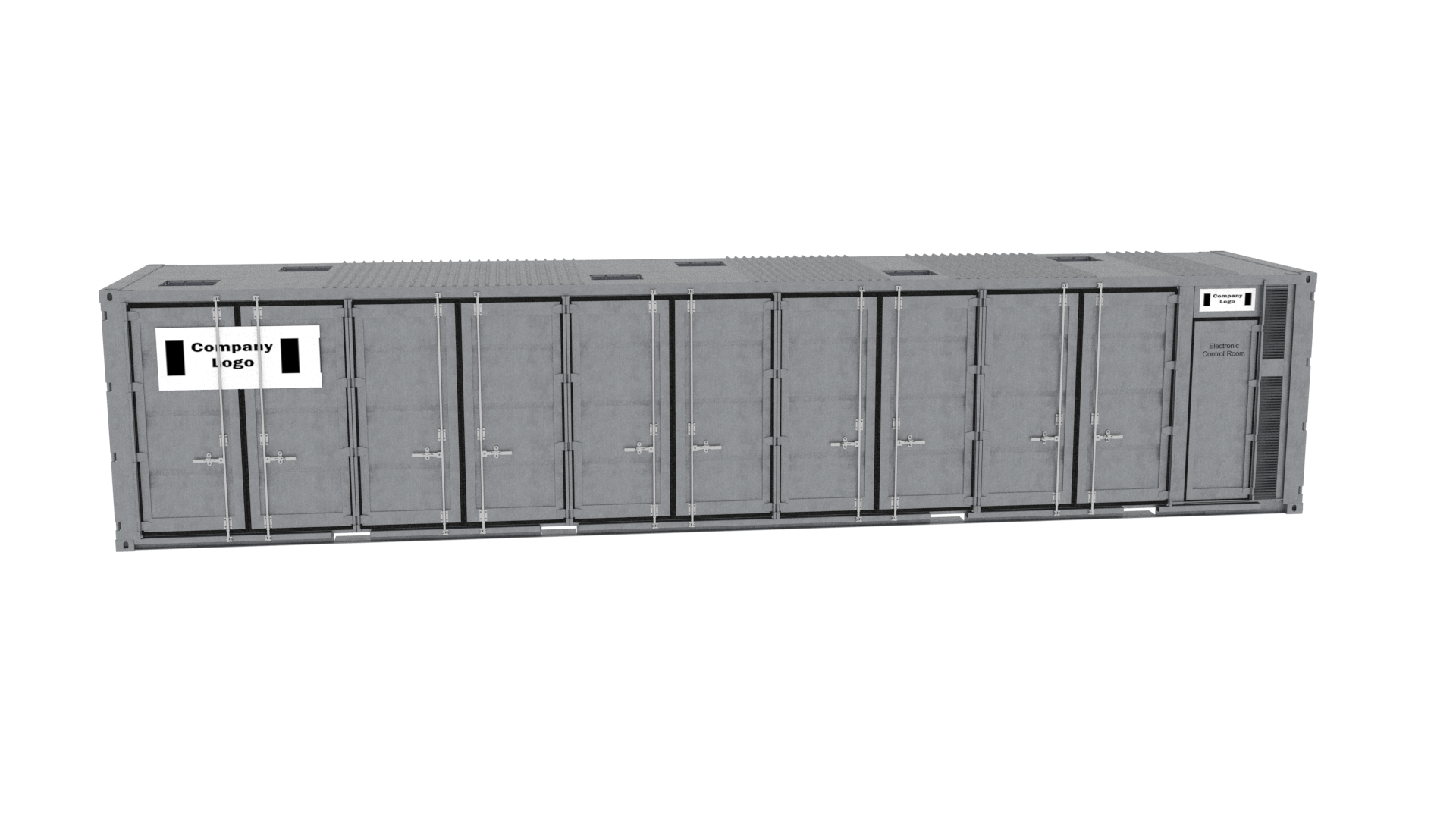 3D Model Industrial Safety Shipping Container With Side Doors ...