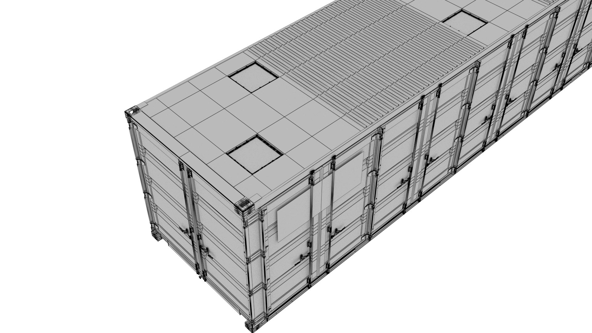 3D Model Industrial Safety Shipping Container With Side Doors ...