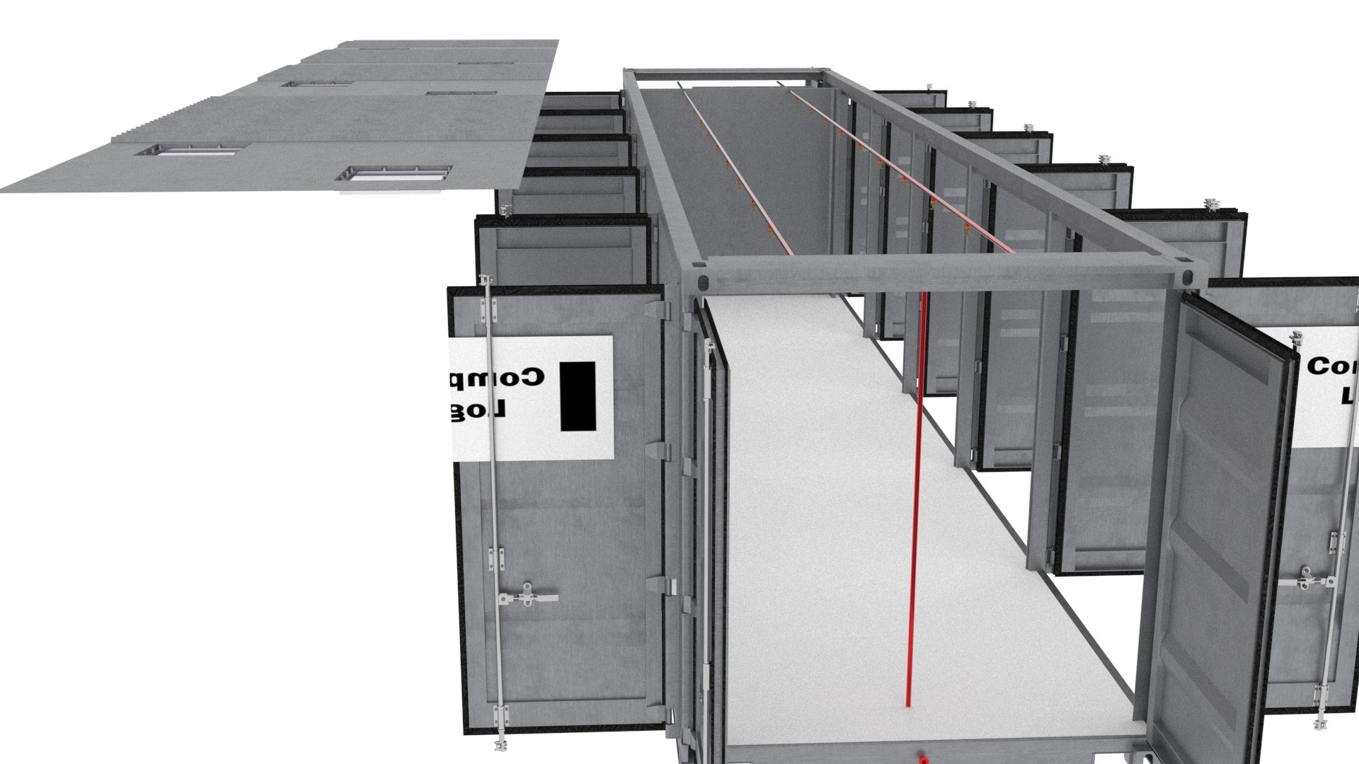 3D Model Industrial Safety Shipping Container With Side Doors ...