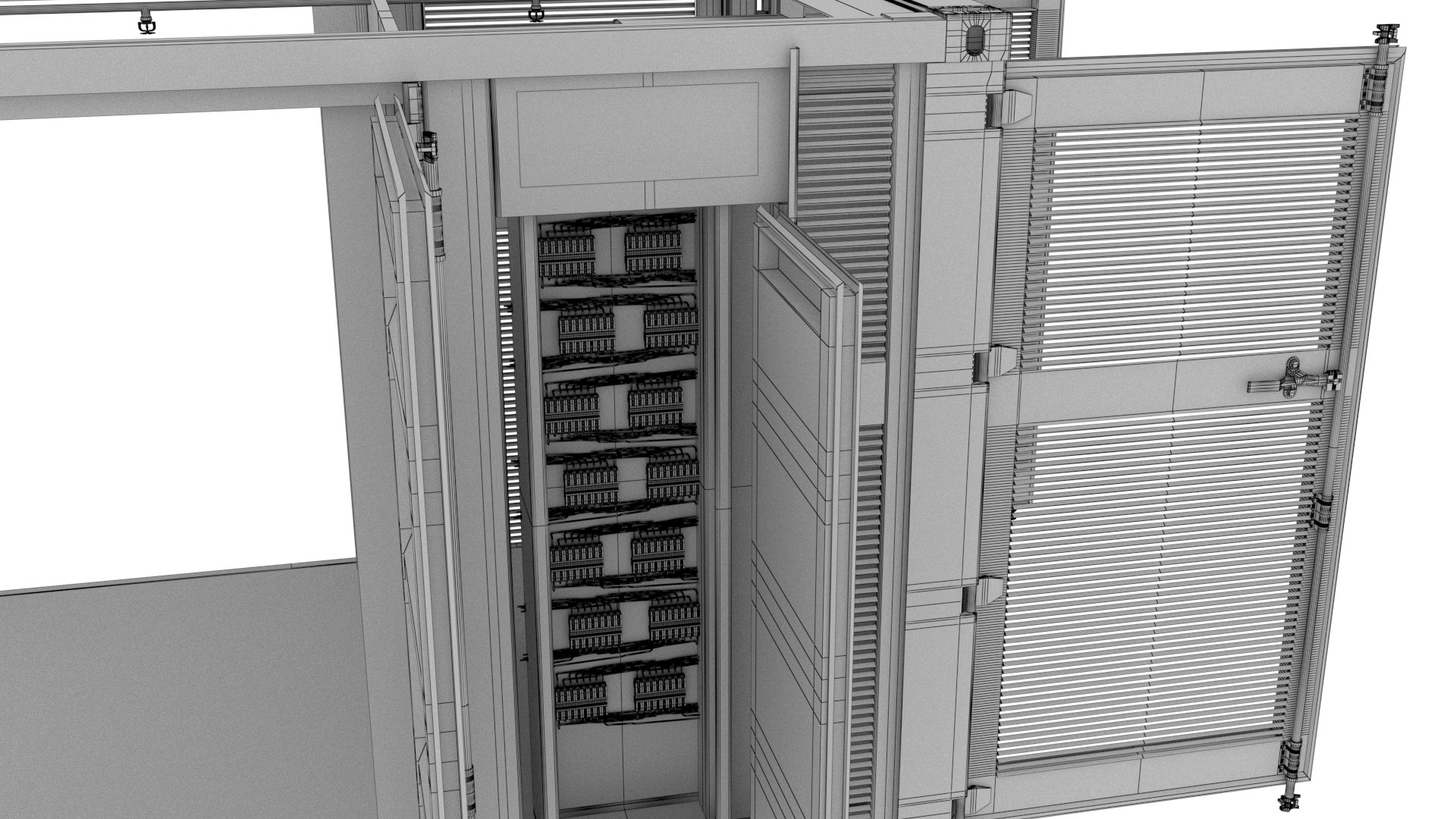 3D Model Industrial Safety Shipping Container With Side Doors ...