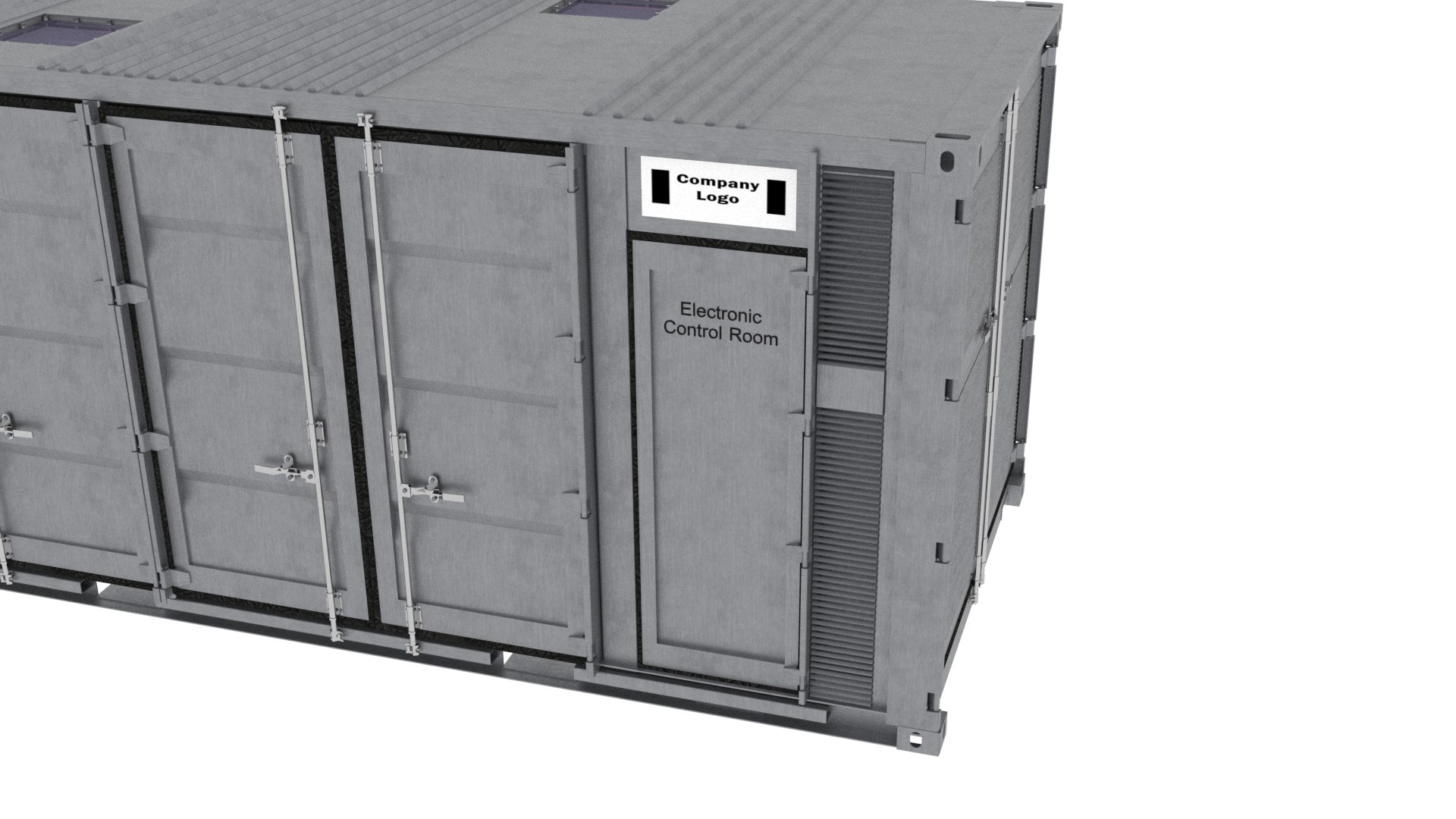 3D Model Industrial Safety Shipping Container With Side Doors ...