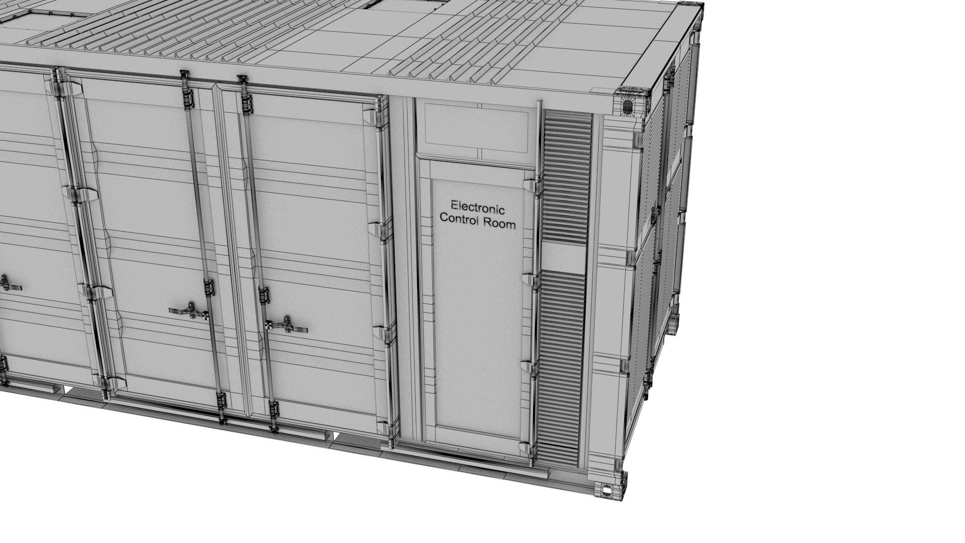 3D Model Industrial Safety Shipping Container With Side Doors ...