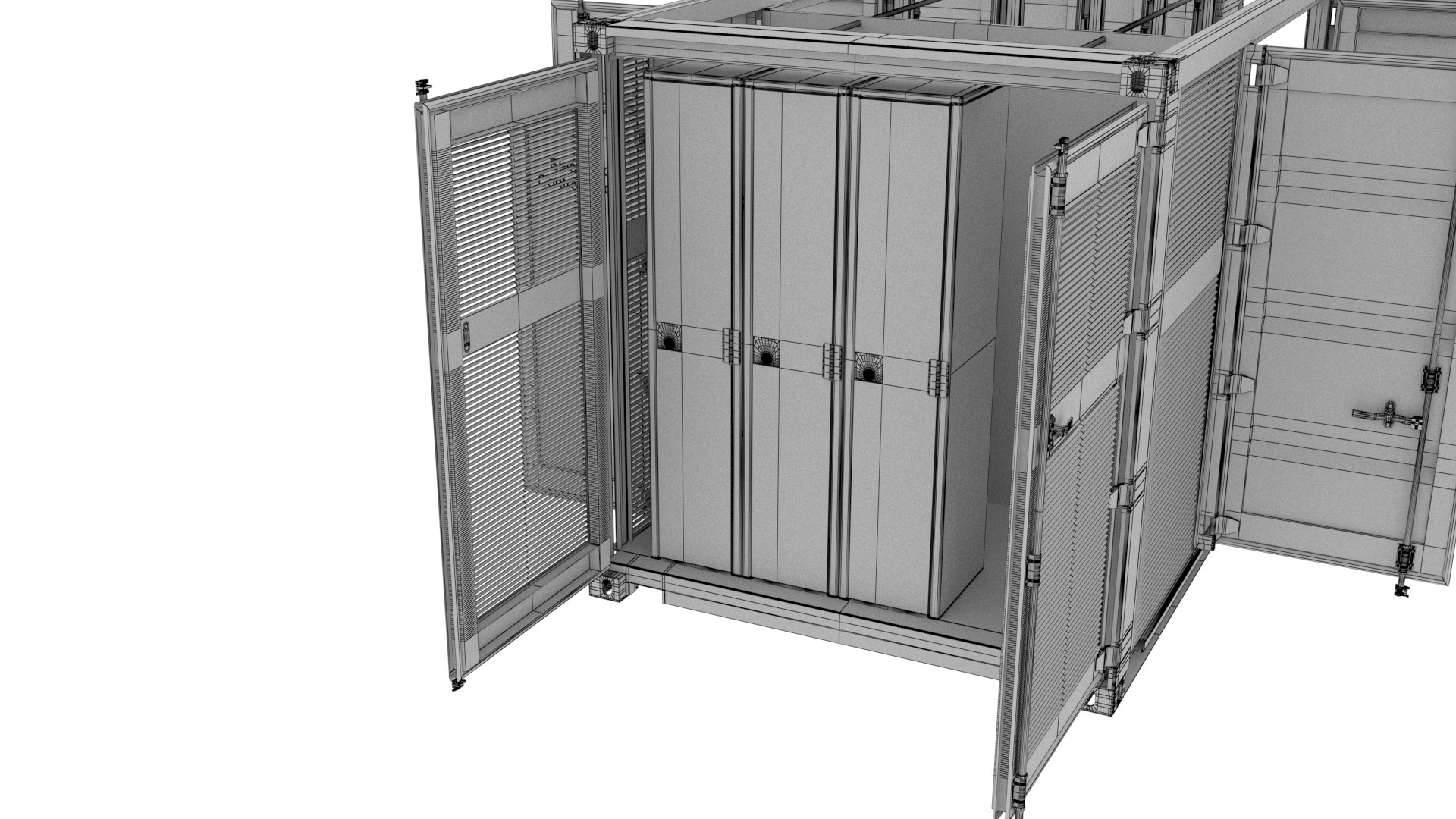 3D Model Industrial Safety Shipping Container With Side Doors ...