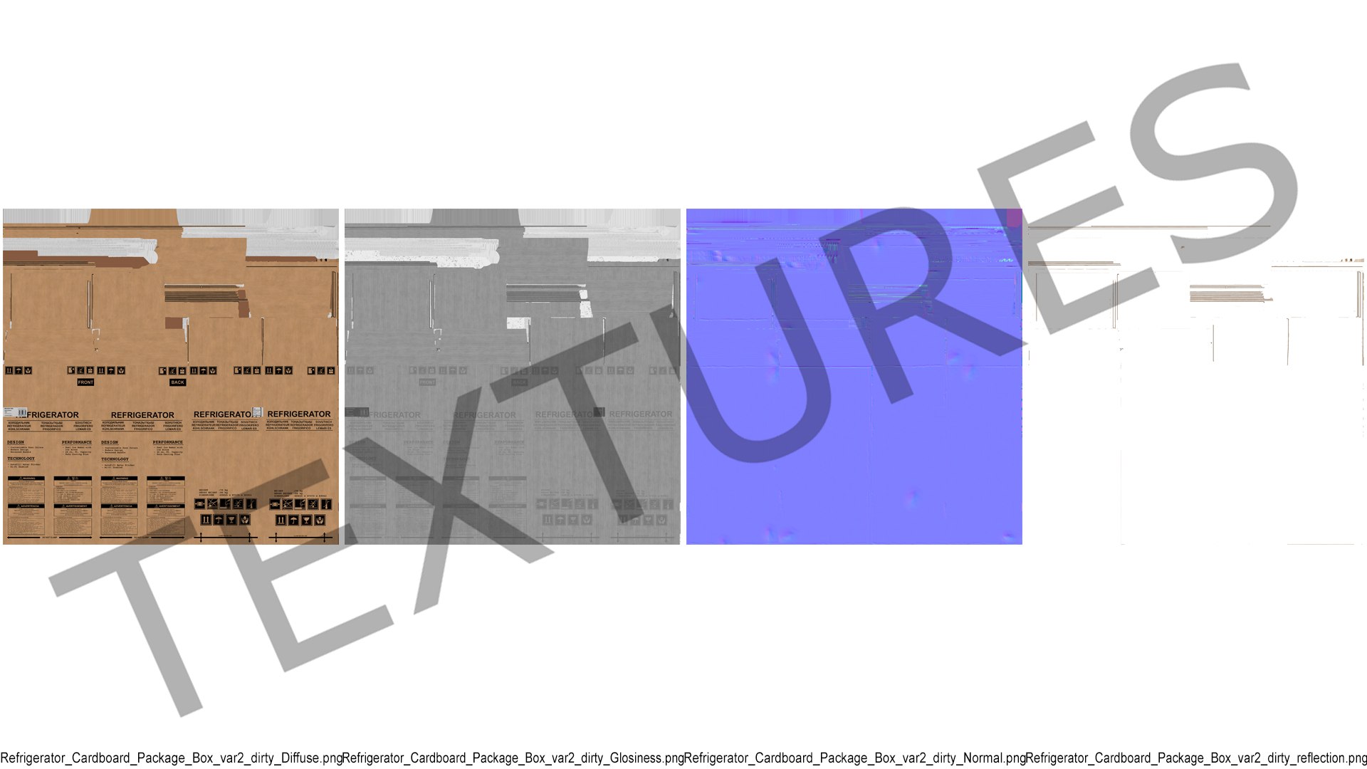 Carton Refrigerator Package Box Old 3D Model - TurboSquid 2115695