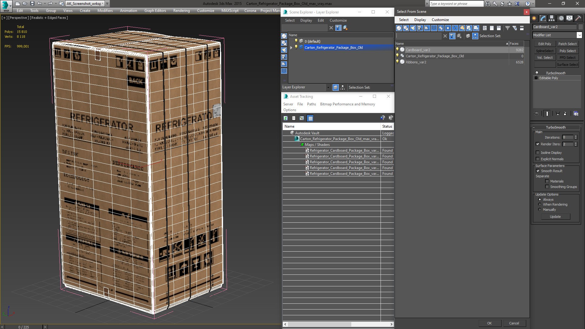 Carton Refrigerator Package Box Old 3D Model - TurboSquid 2115695